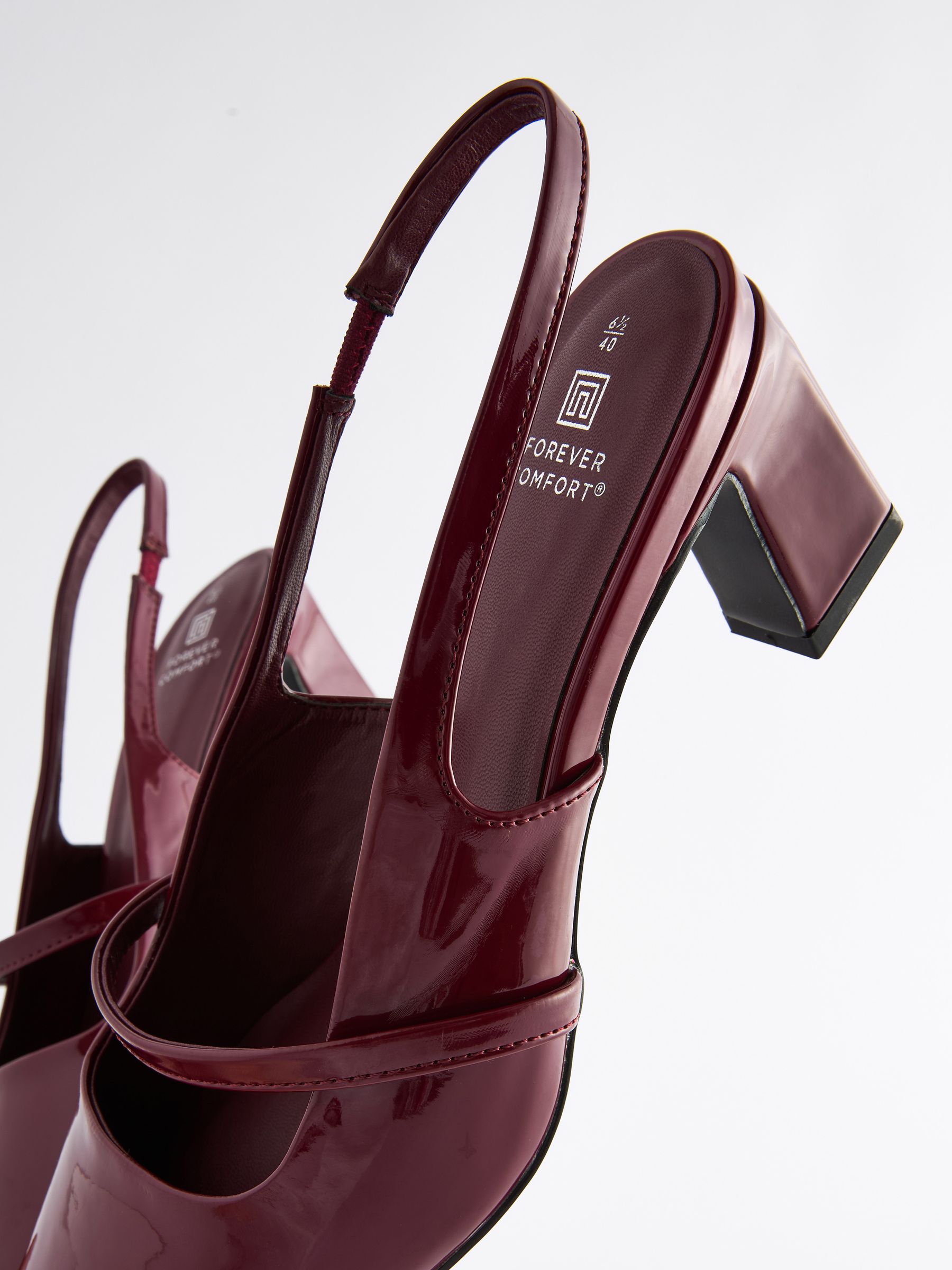 Buy Red Forever Comfort® Square Toe Sling Back Heels from the Next UK ...