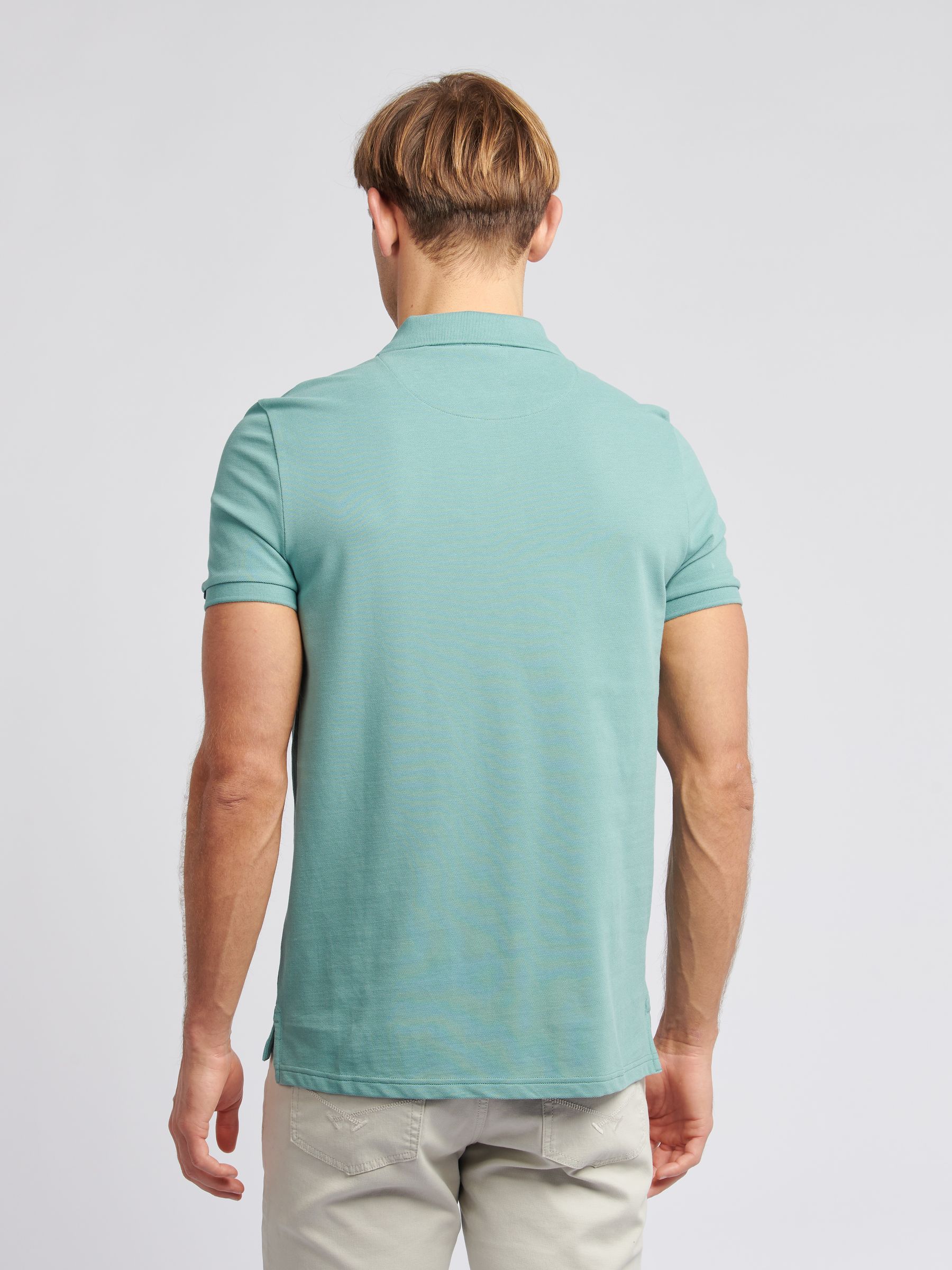 Buy U.S. Polo Assn. Sky Blue Regular Fit Pique 100% Cotton Polo Shirt ...