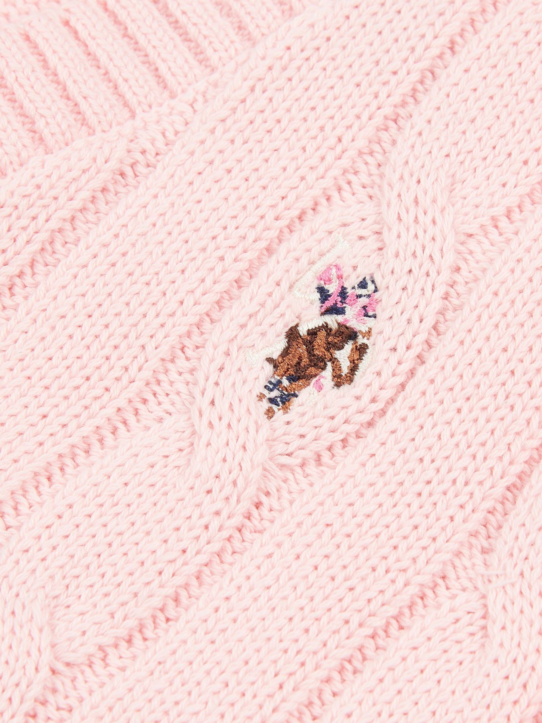 Buy U.S. Polo Assn. Pink Cable Knit Womens Cropped Cardigan from the Next UK online shop