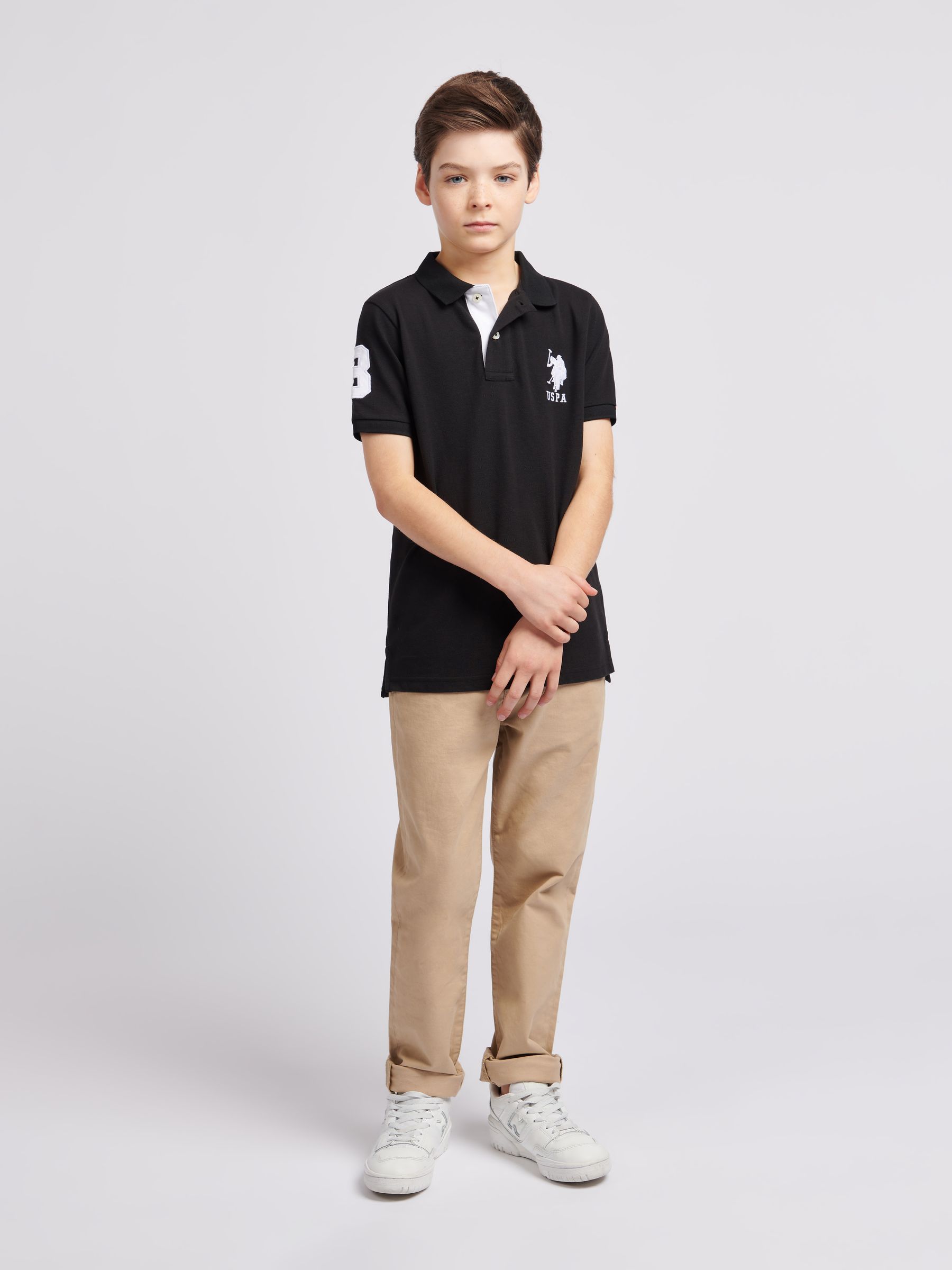 Buy U.S. Polo Assn. Black Player 3 Polo Shirt from the Next UK online shop