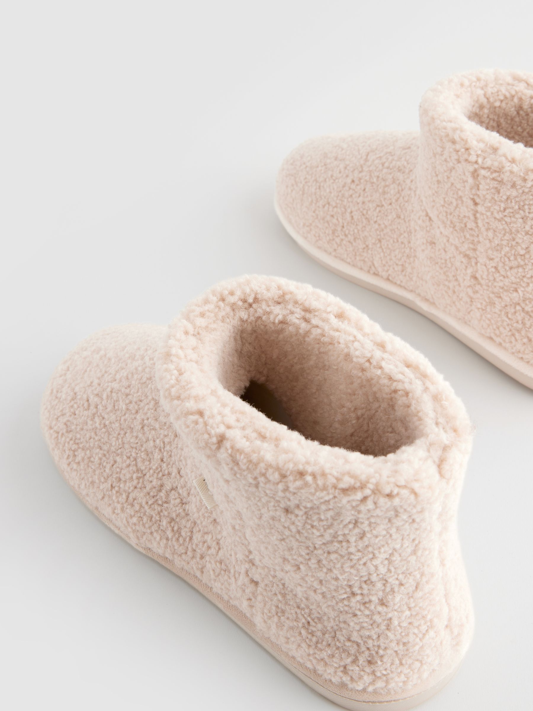 Buy Cream Borg Boot Slippers from the Next UK online shop