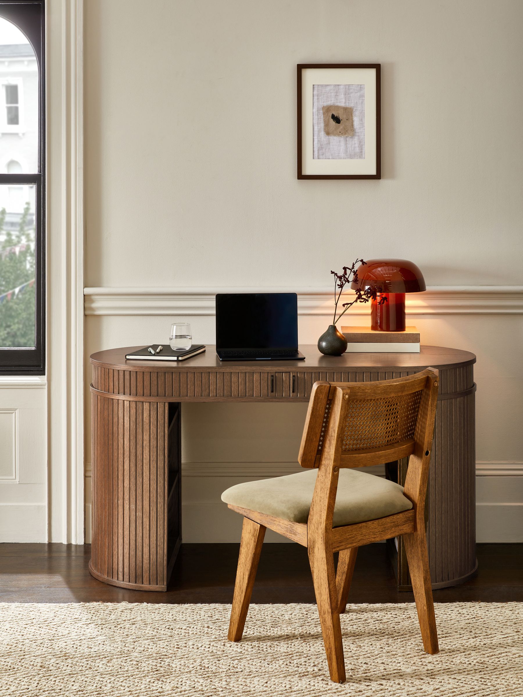 Buy Dark Natural Smoked Hyde Oak Veneer Storage Pedestal Desk from the ...