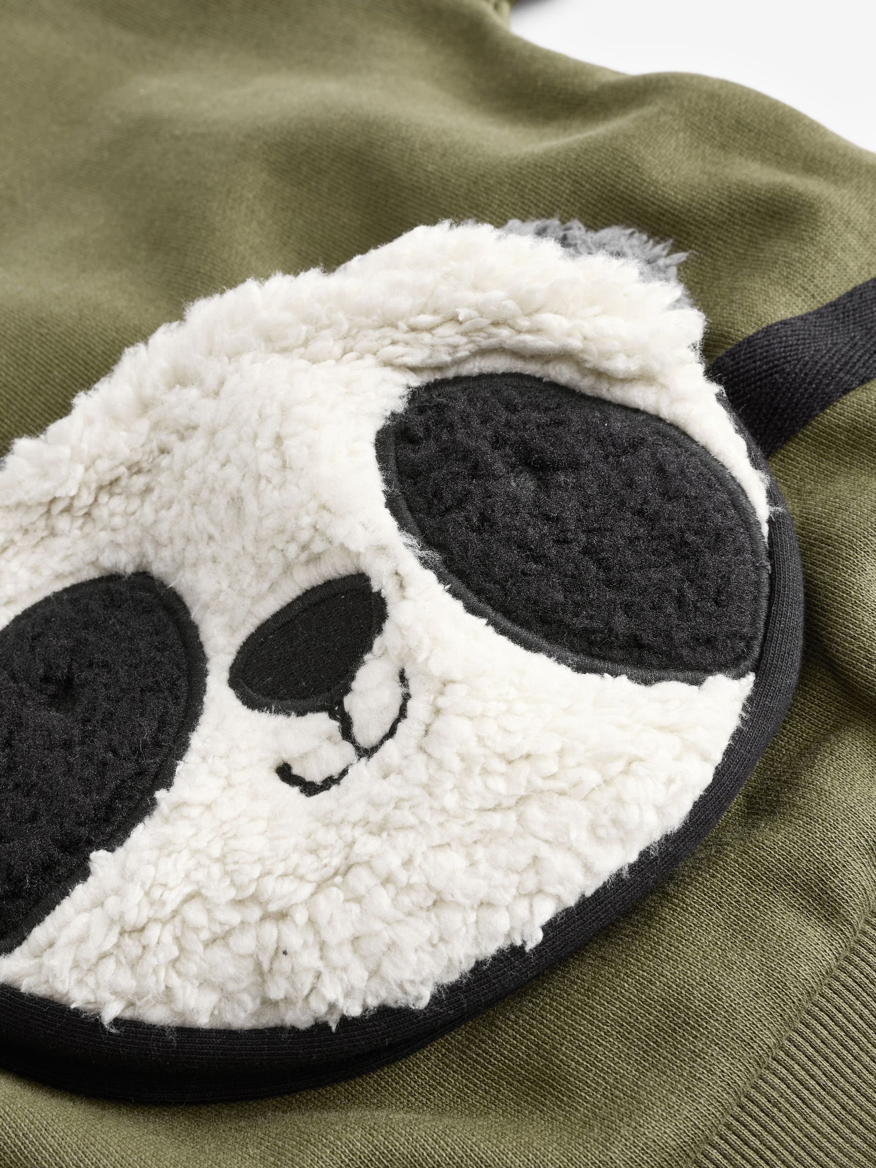 Buy Khaki Green Panda Utility Bumbag Crew Neck 100% Cotton Sweatshirt ...