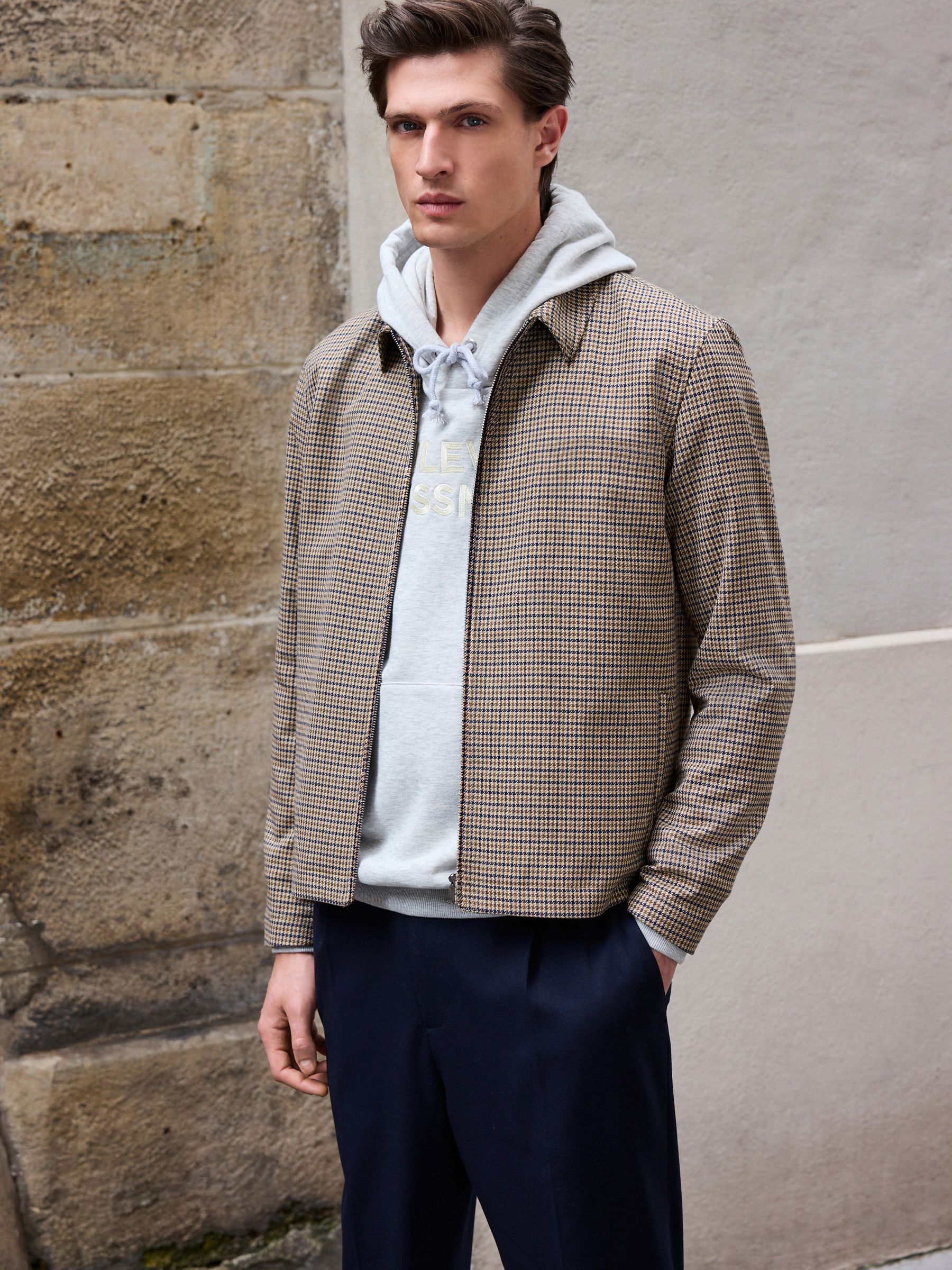Buy Neutral Dogtooth Check Shacket from the Next UK online shop