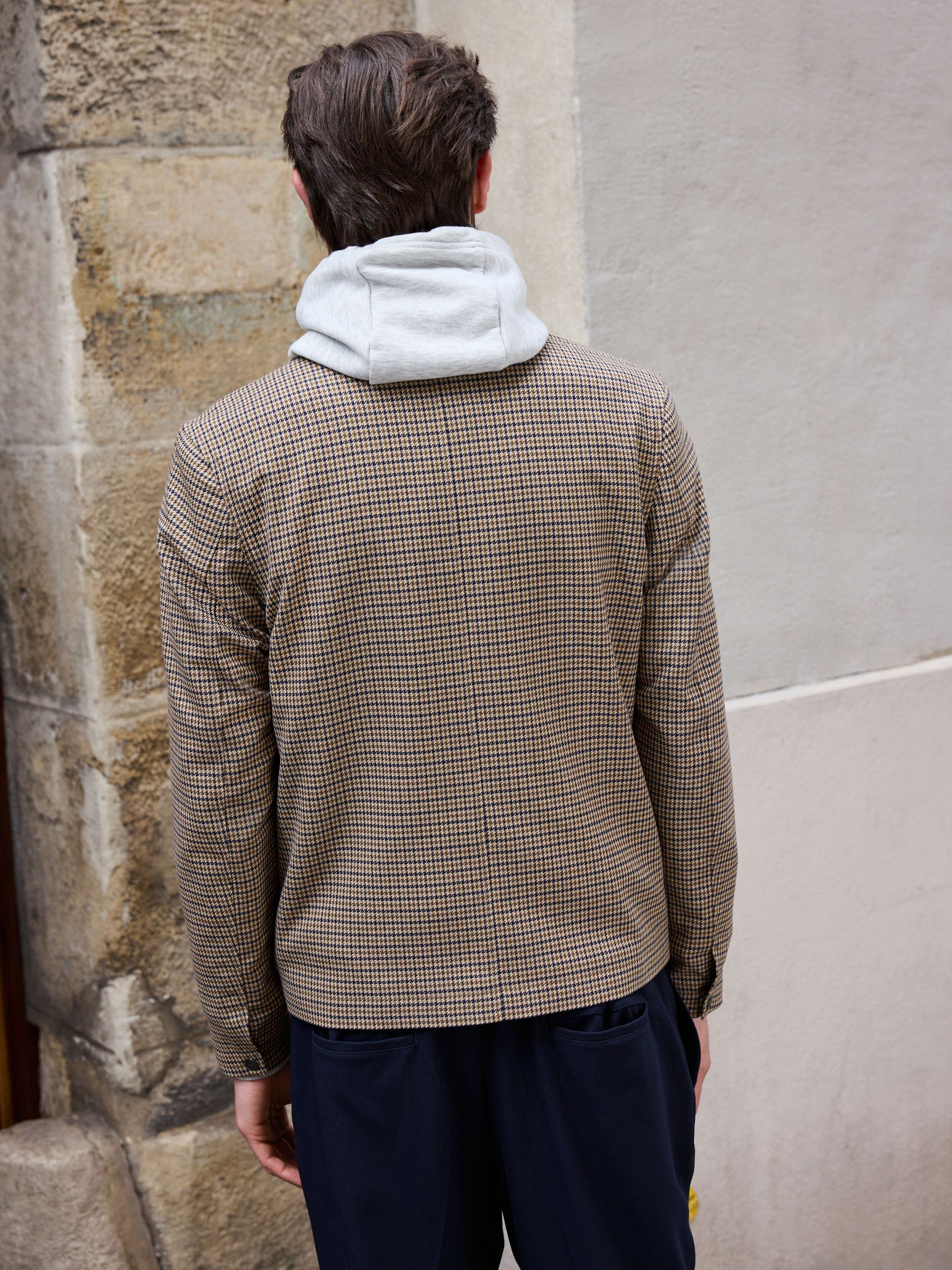 Buy Neutral Dogtooth Check Shacket from the Next UK online shop