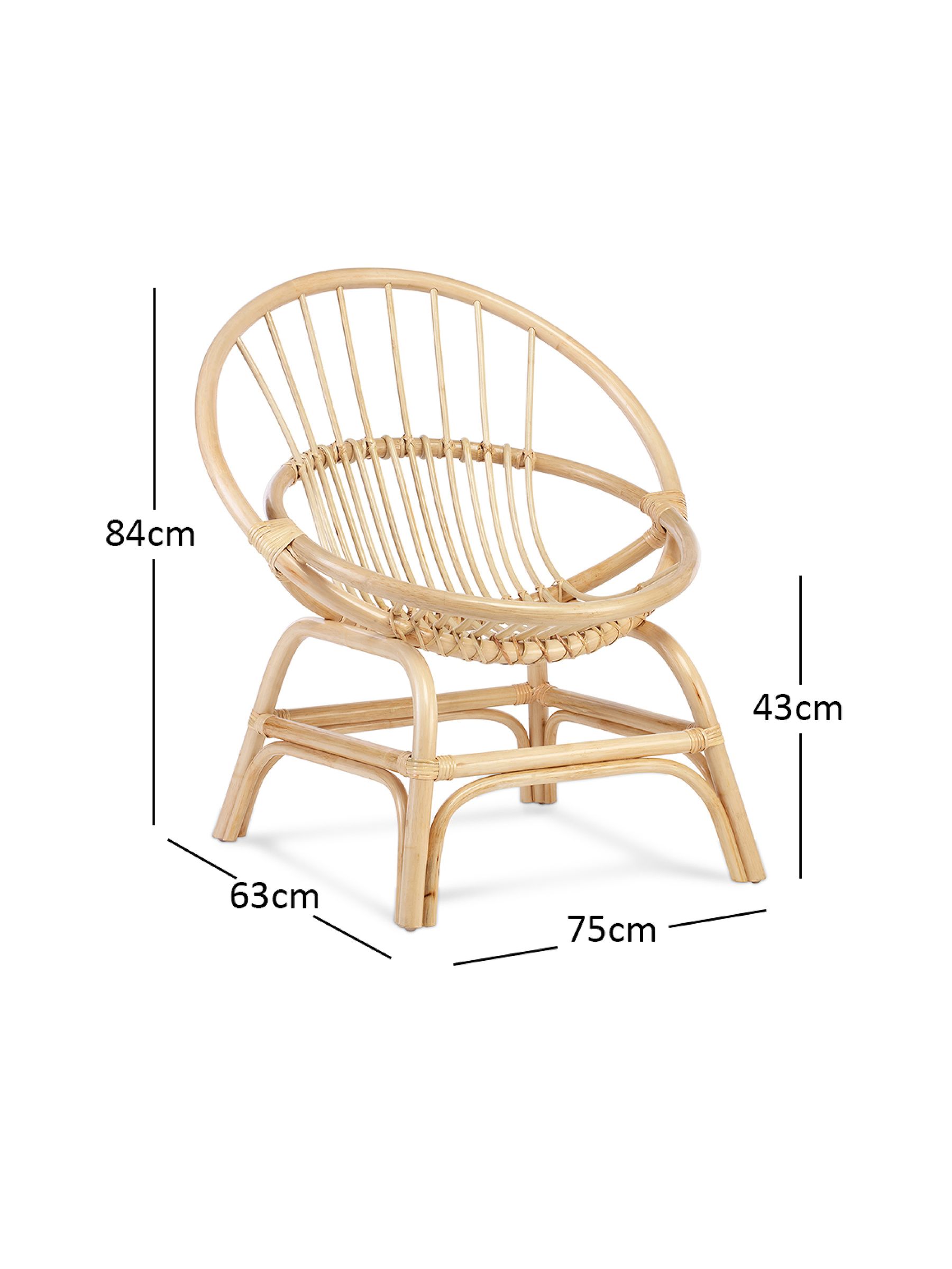 Buy Desser Natural Moon Wicker Rattan Chair from the Next UK online shop
