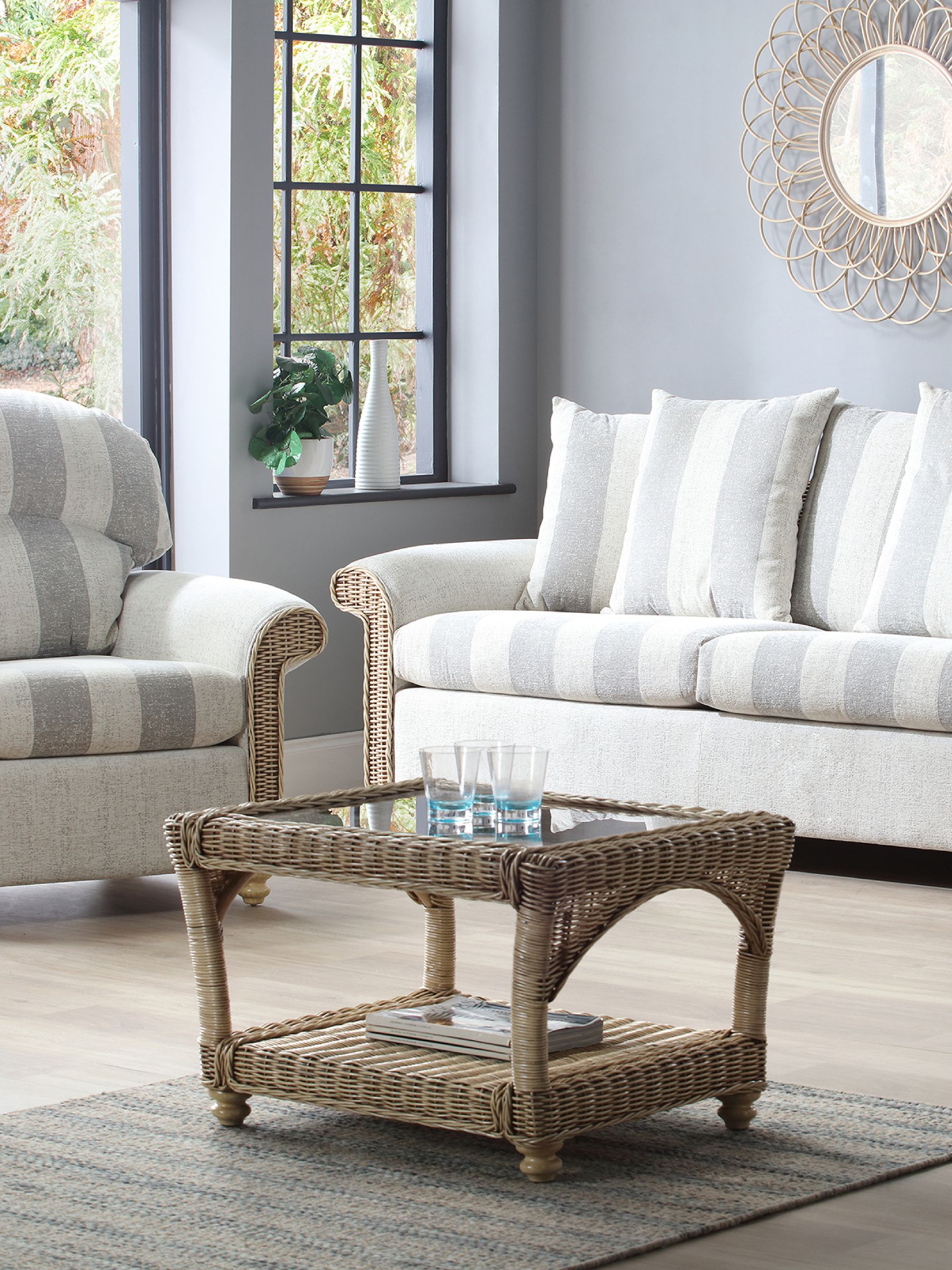 Buy Desser Natural Samford Conservatory Glass Top Coffee Table from the ...