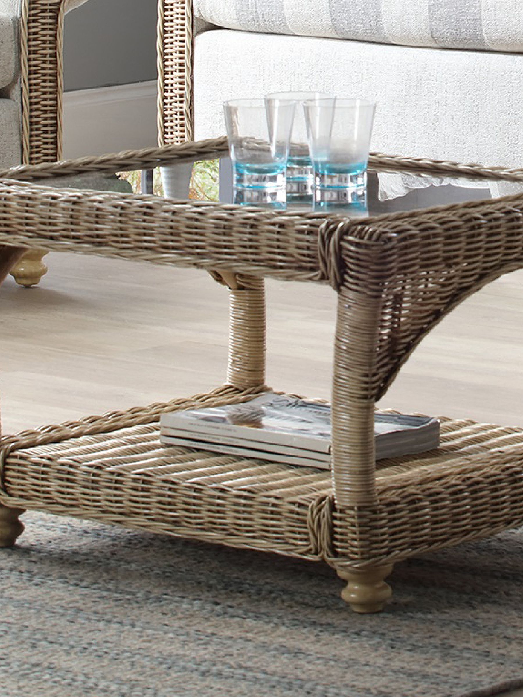 Buy Desser Natural Samford Conservatory Glass Top Coffee Table from the ...