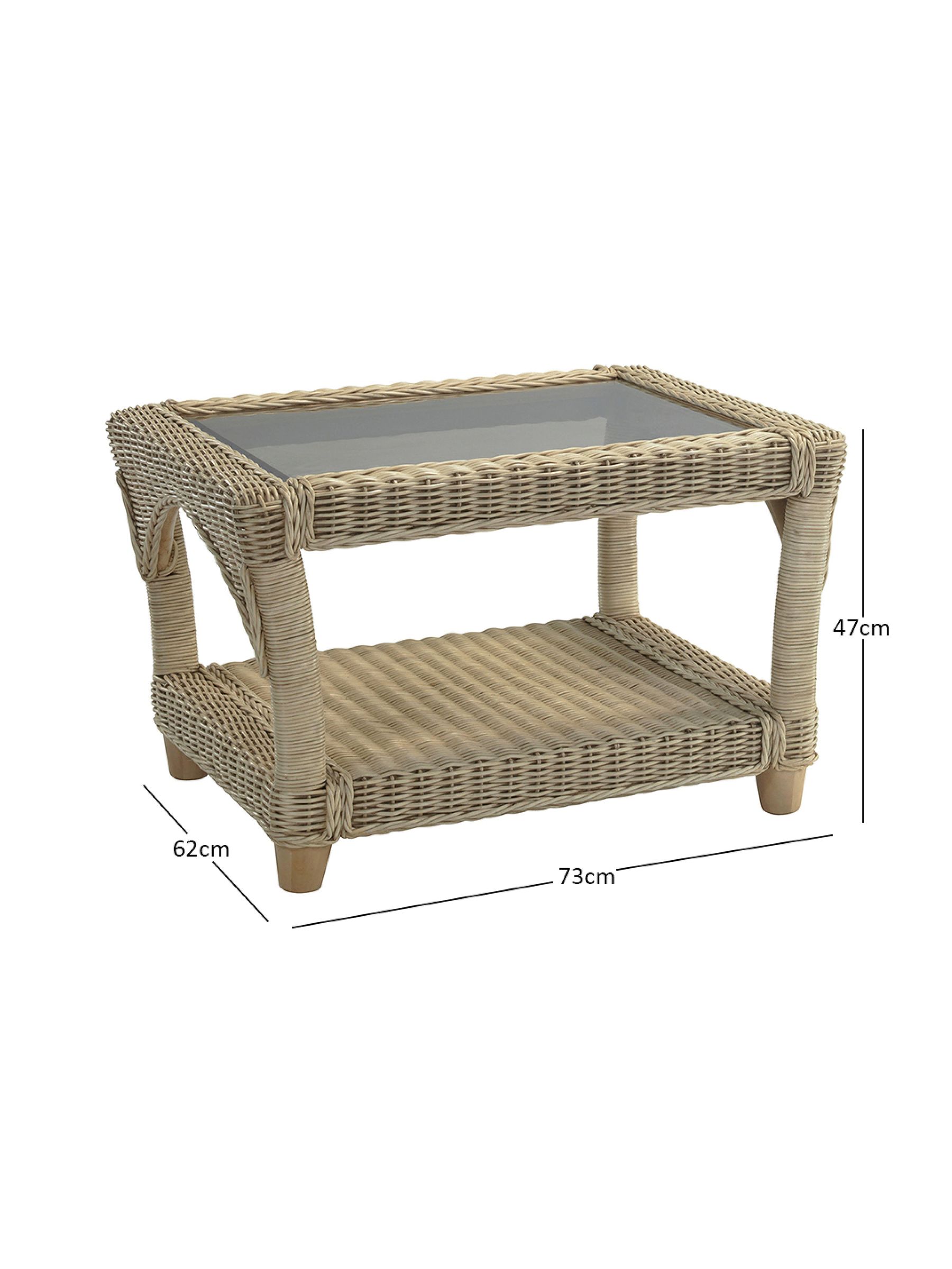 Buy Desser Natural Samford Conservatory Glass Top Coffee Table from the ...