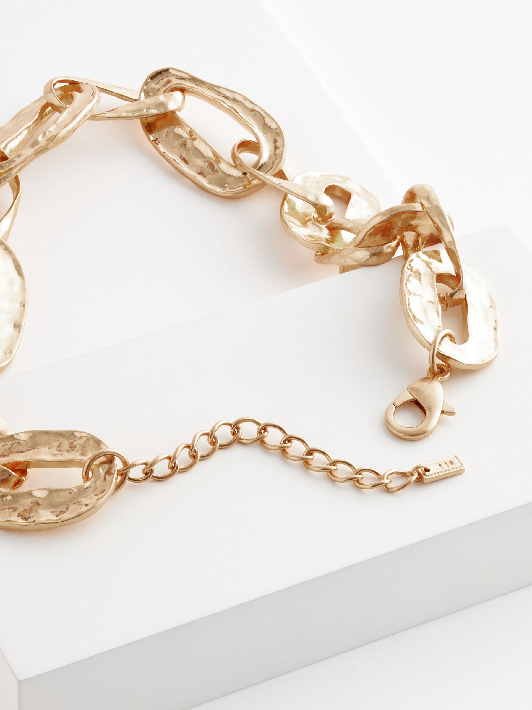 Buy Gold Tone Chunky Molten Chain Necklace from the Next UK online shop
