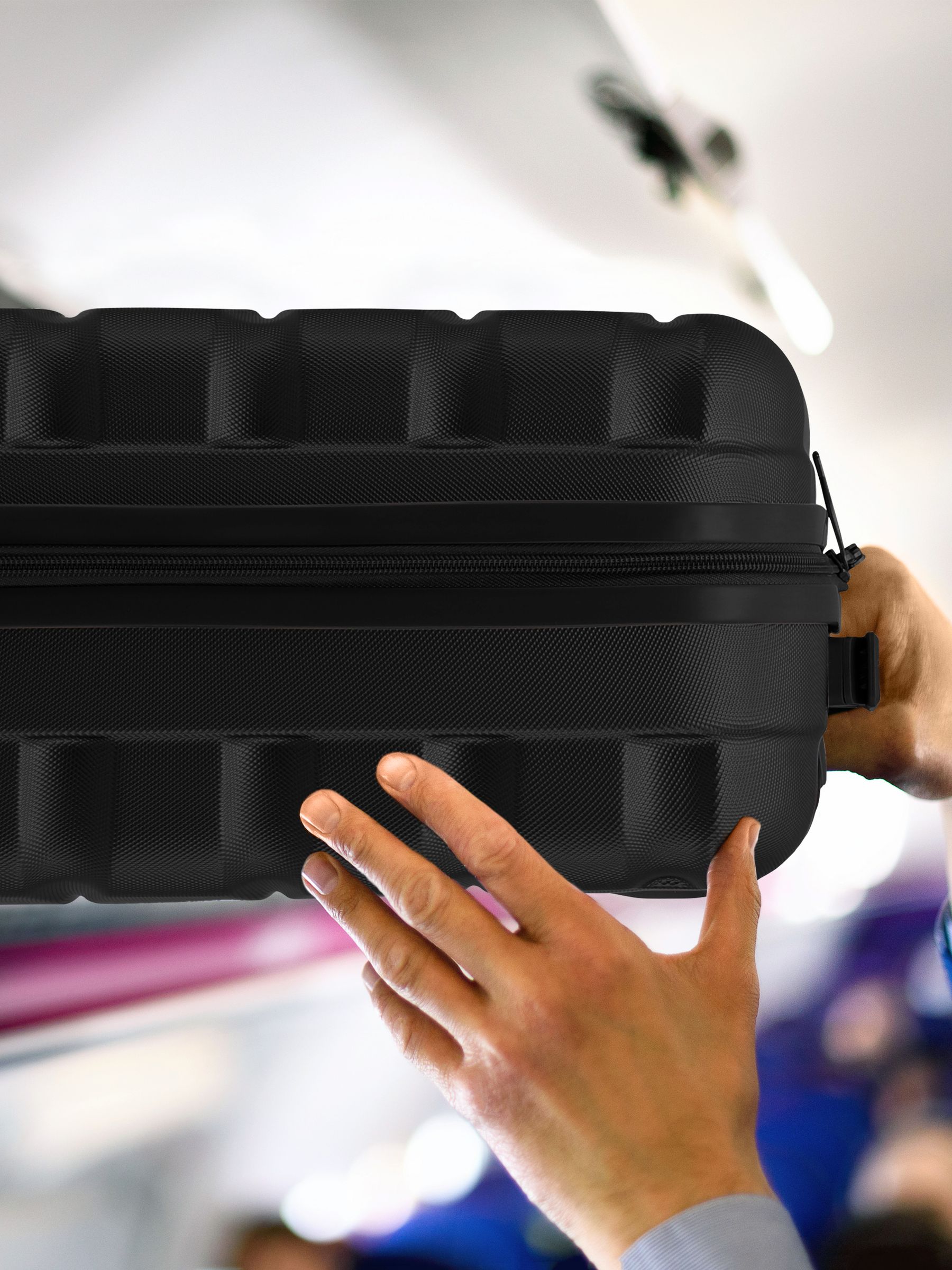 Buy Flight Knight Easyjet Size Hard Shell ABS Cabin Carry On Case Black ...