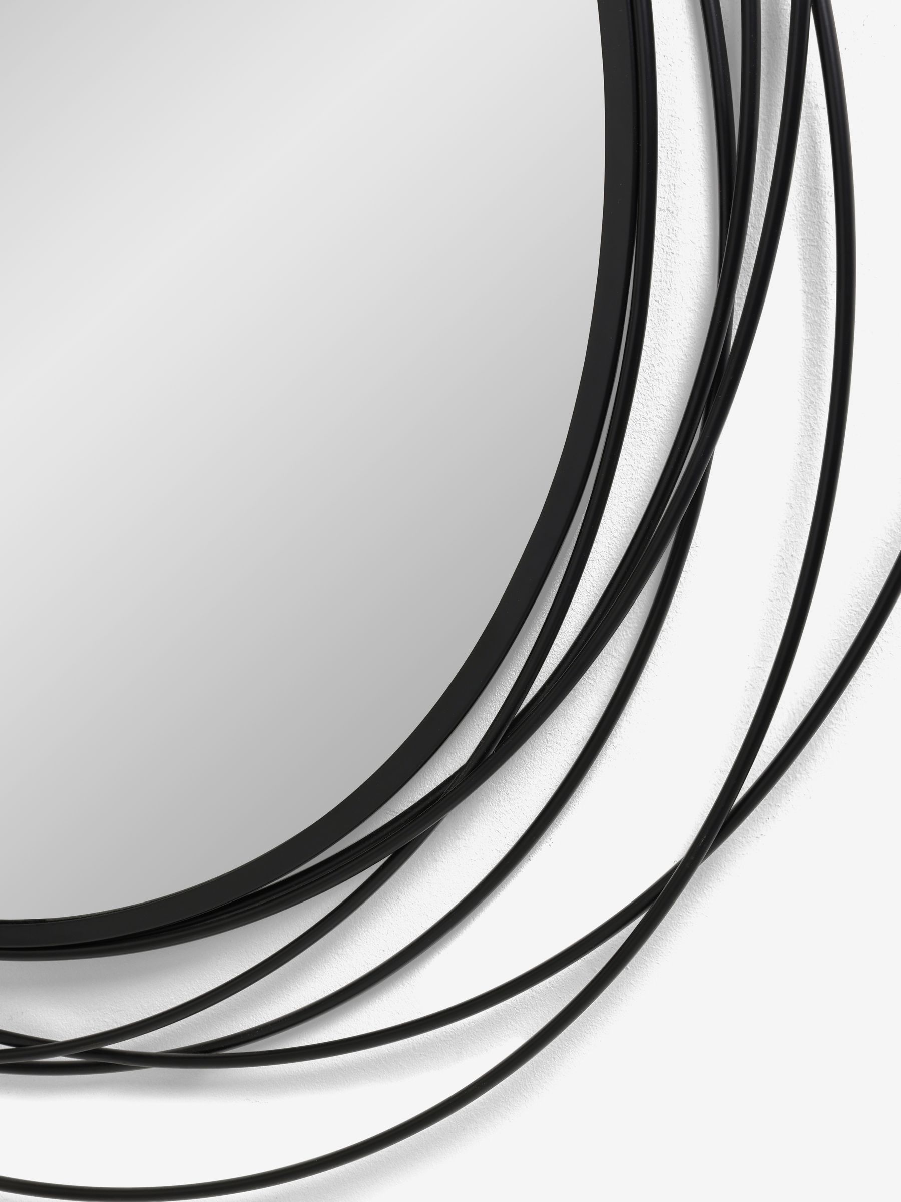 Buy Black Extra Large Contemporary Round 120cm Wall Mirror from the ...