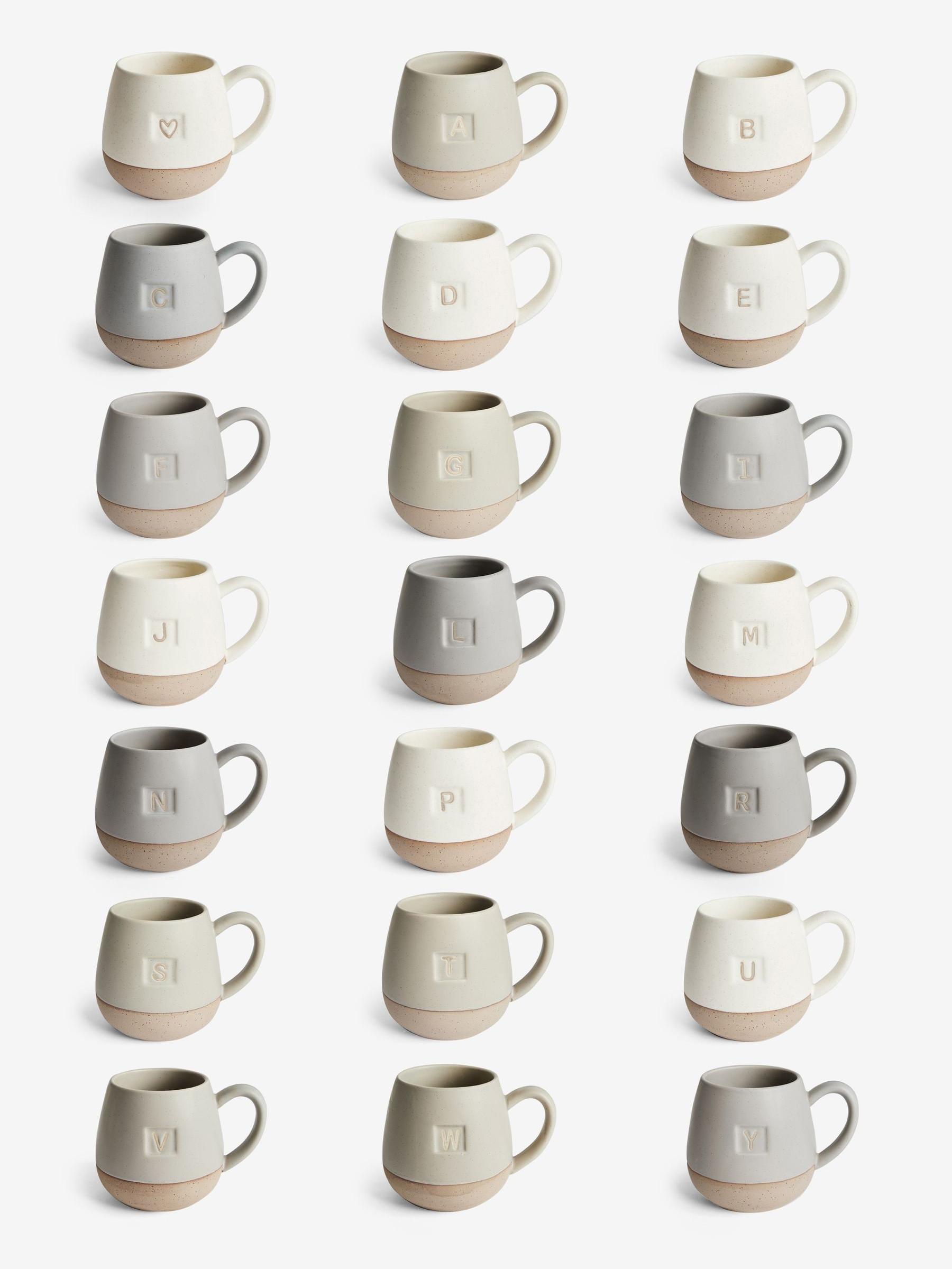 Buy Mid Natural Alphabet Speckle Glazed Mug from the Next UK online shop