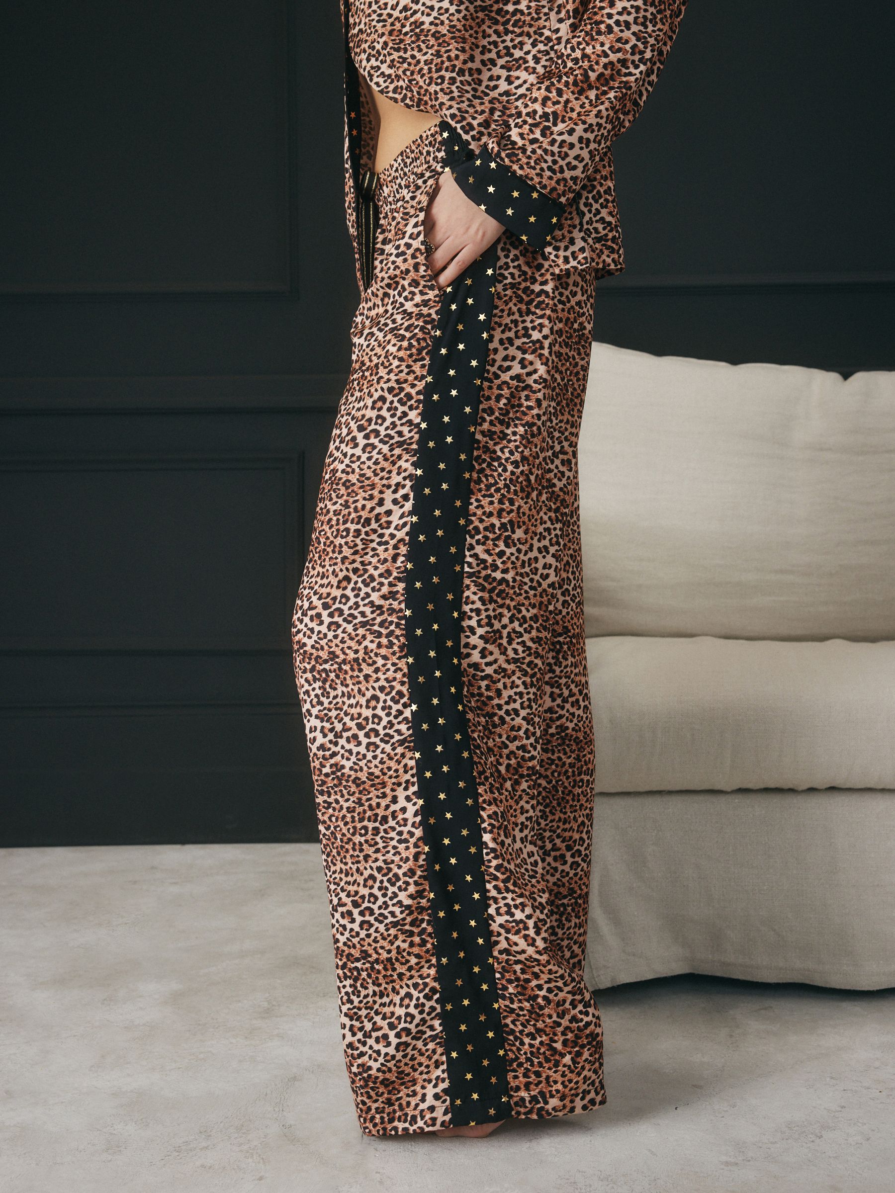 Buy Rockett St George Leopard Satin Button Through Pyjamas from the ...
