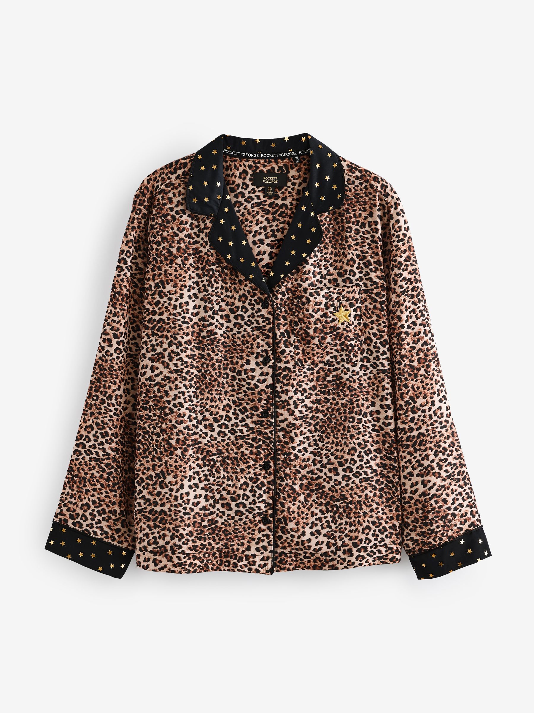 Buy Rockett St George Leopard Satin Button Through Pyjamas from the ...