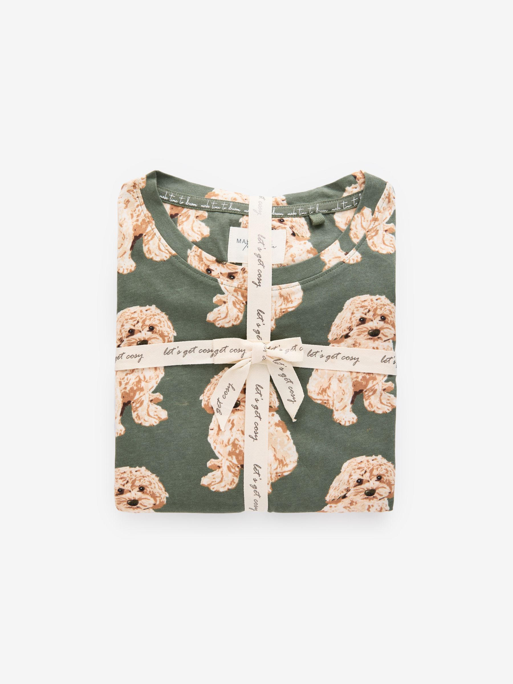 Buy Sage Green Charlie The Cockapoo Print Long Sleeve Pyjamas from Next ...