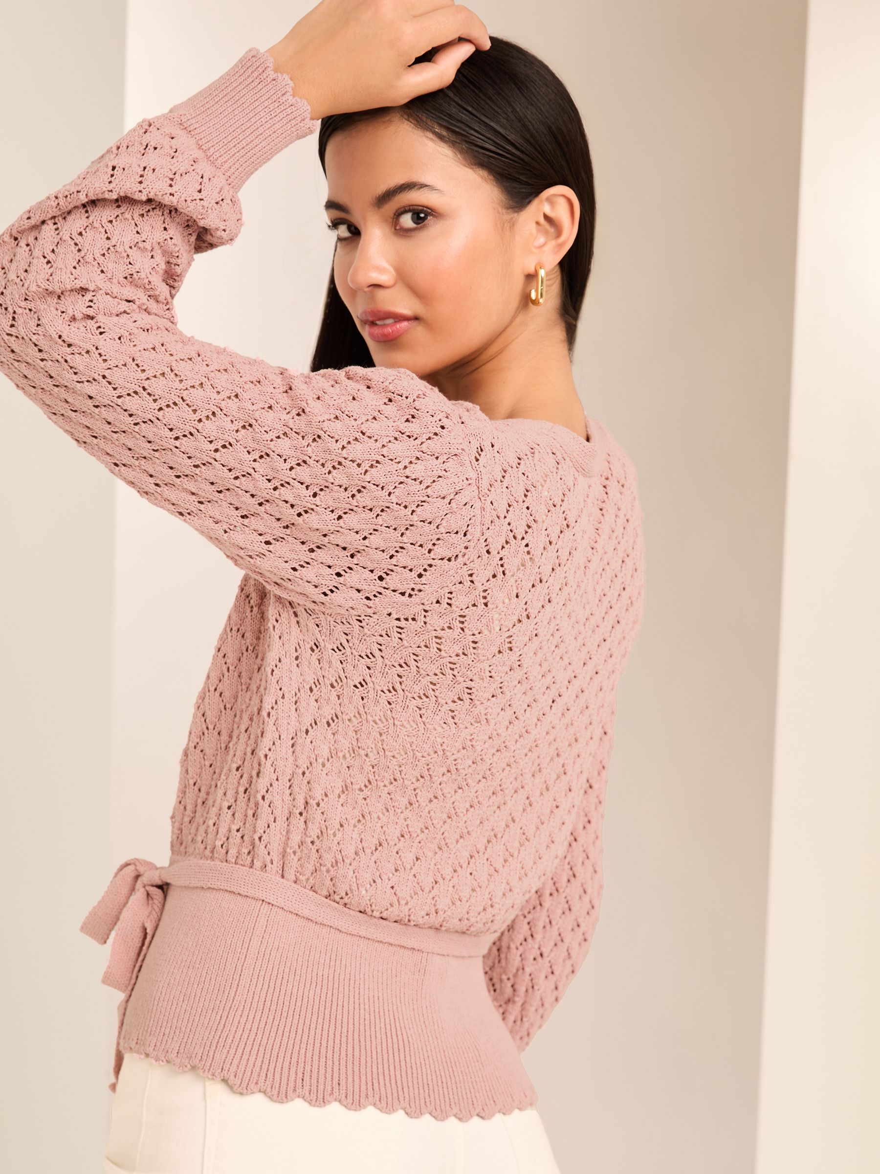 Buy Lipsy Pink Tie Side Wrap Cardigan from the Next UK online shop