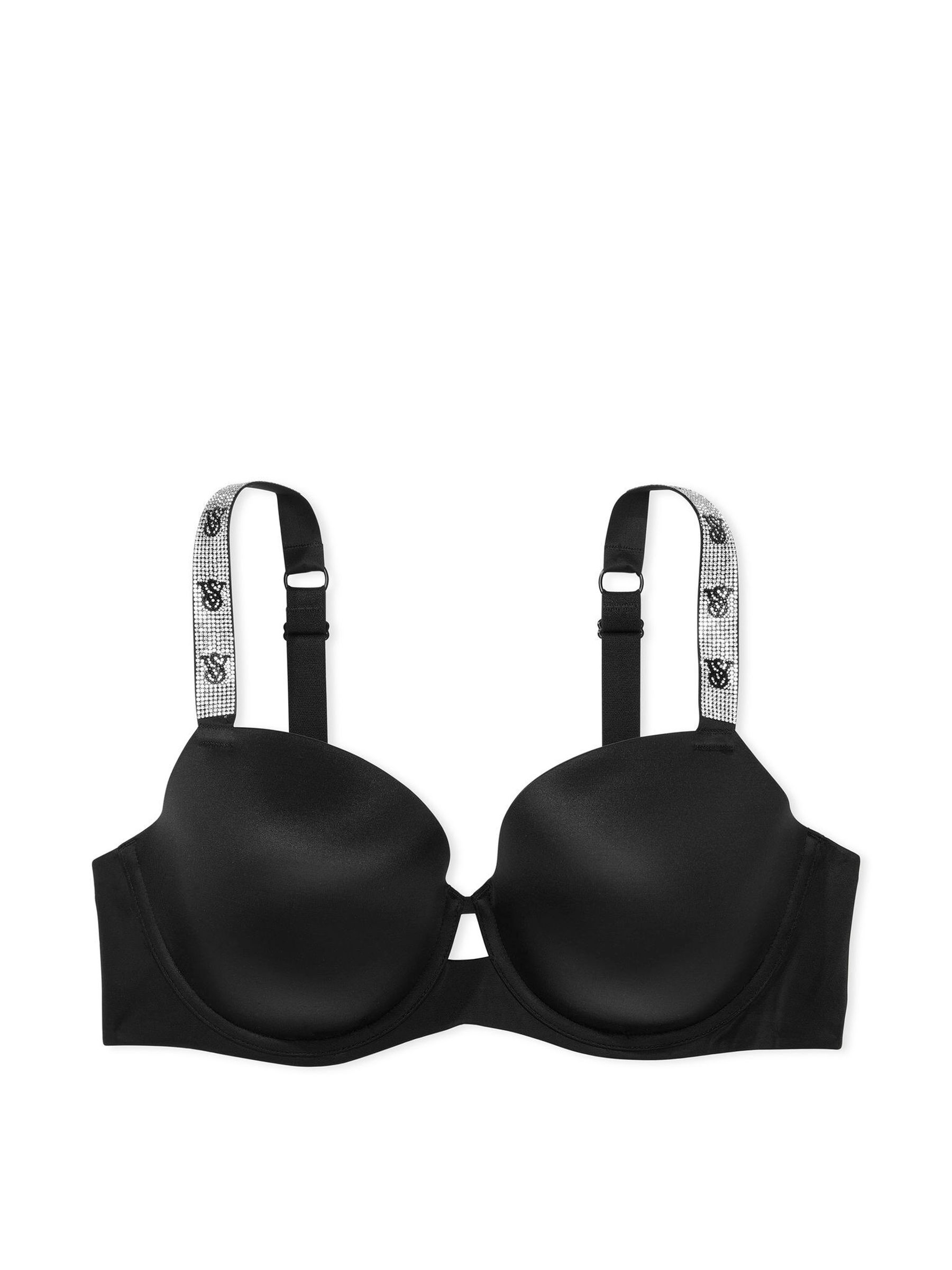 Buy Victoria's Secret Black Monogram Shine Strap Demi Bra from the Next ...