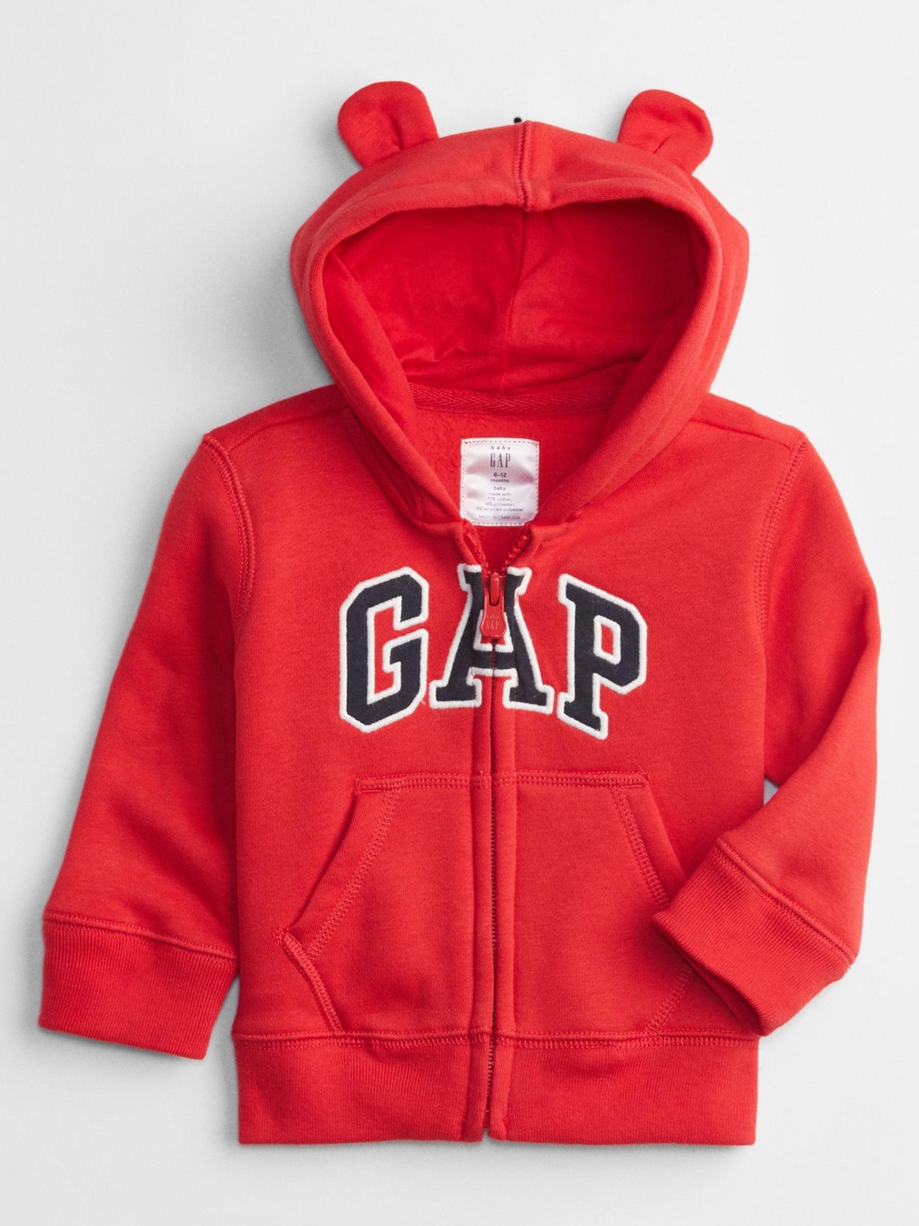 Buy Gap Red Logo Zip Up Hoodie from Next Ireland