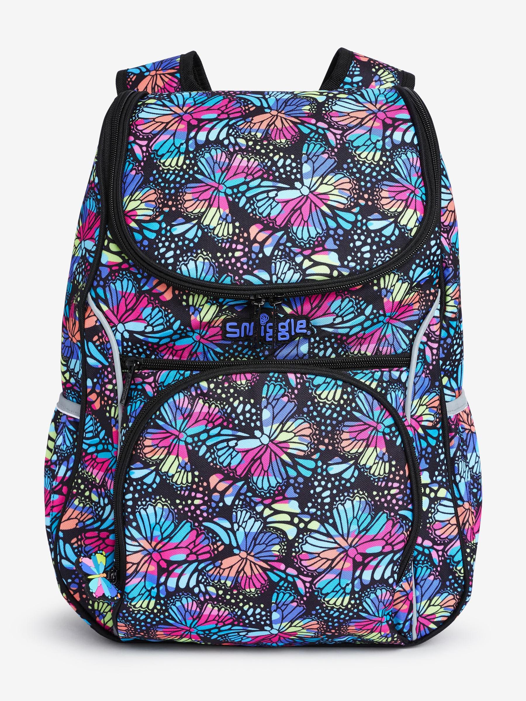 Buy Smiggle Blue Butterfly Vivid Access Backpack with Reflective Tape ...
