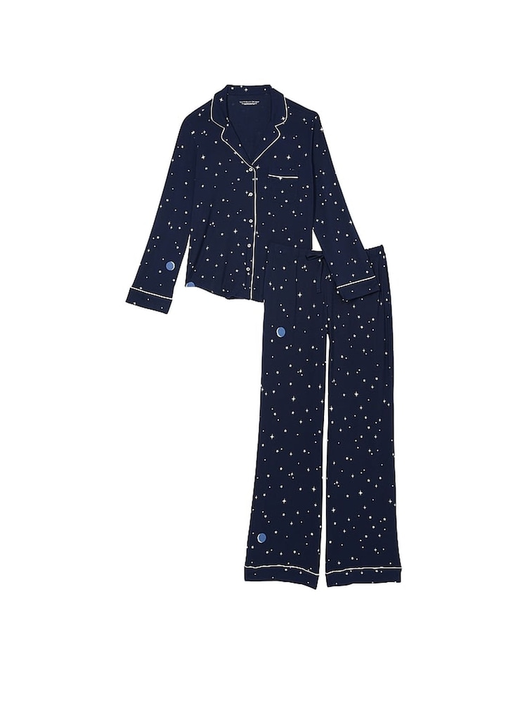 Buy Victoria's Secret Tranquil Navy Blue Moon and Stars Modal Long ...