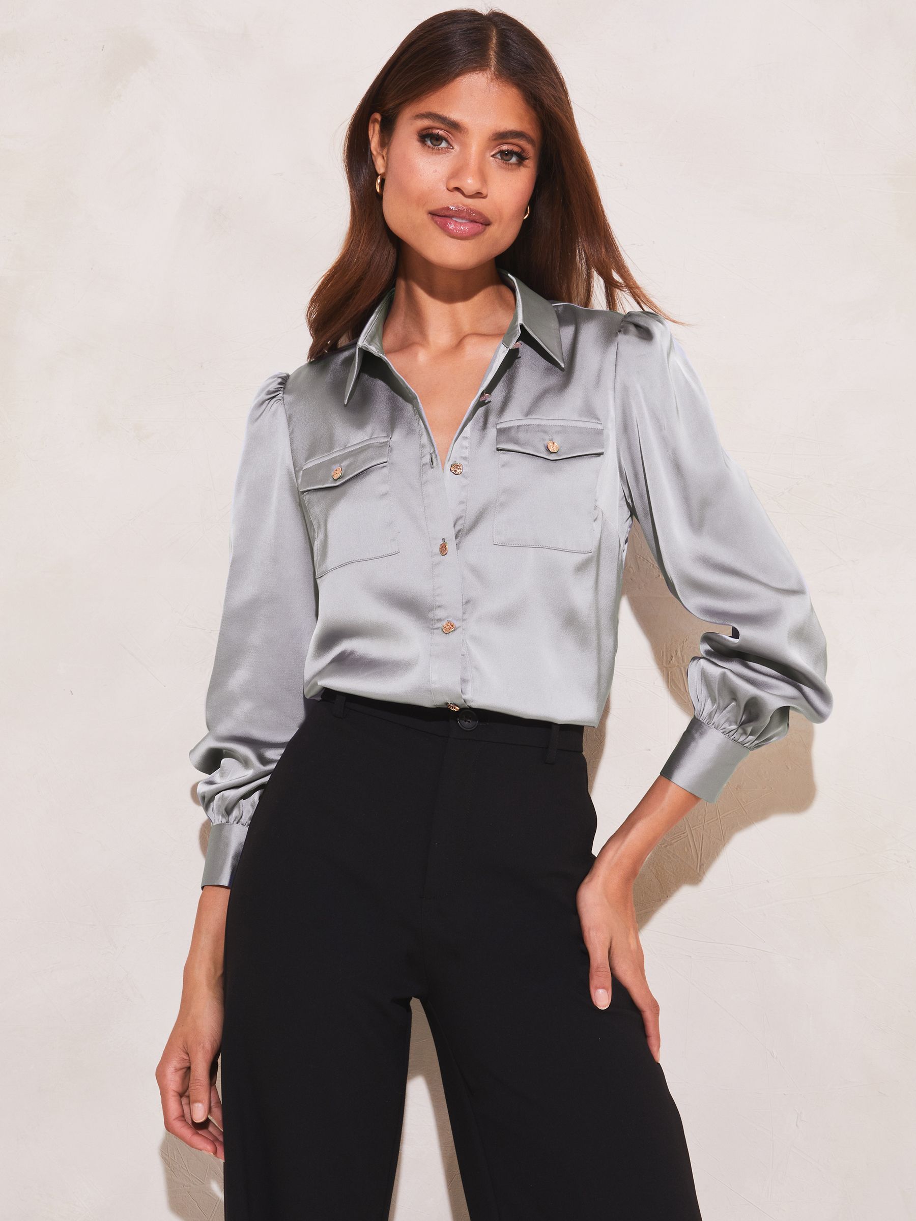 Buy Lipsy Blue Front Pocket Button Through Shirt from Next Ireland