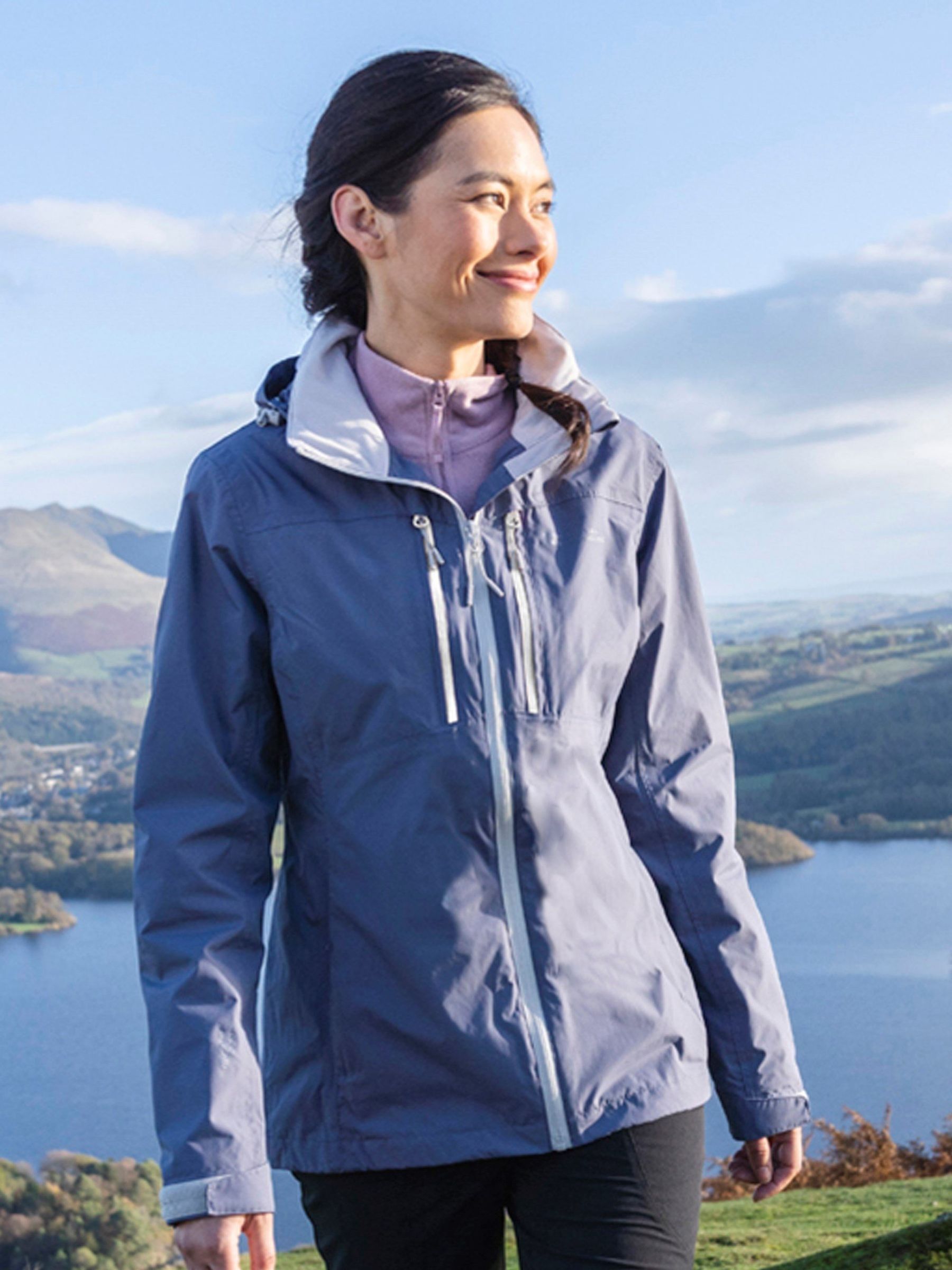 Buy Mountain Warehouse Light Blue Rainforest Waterproof Womens Jacket ...