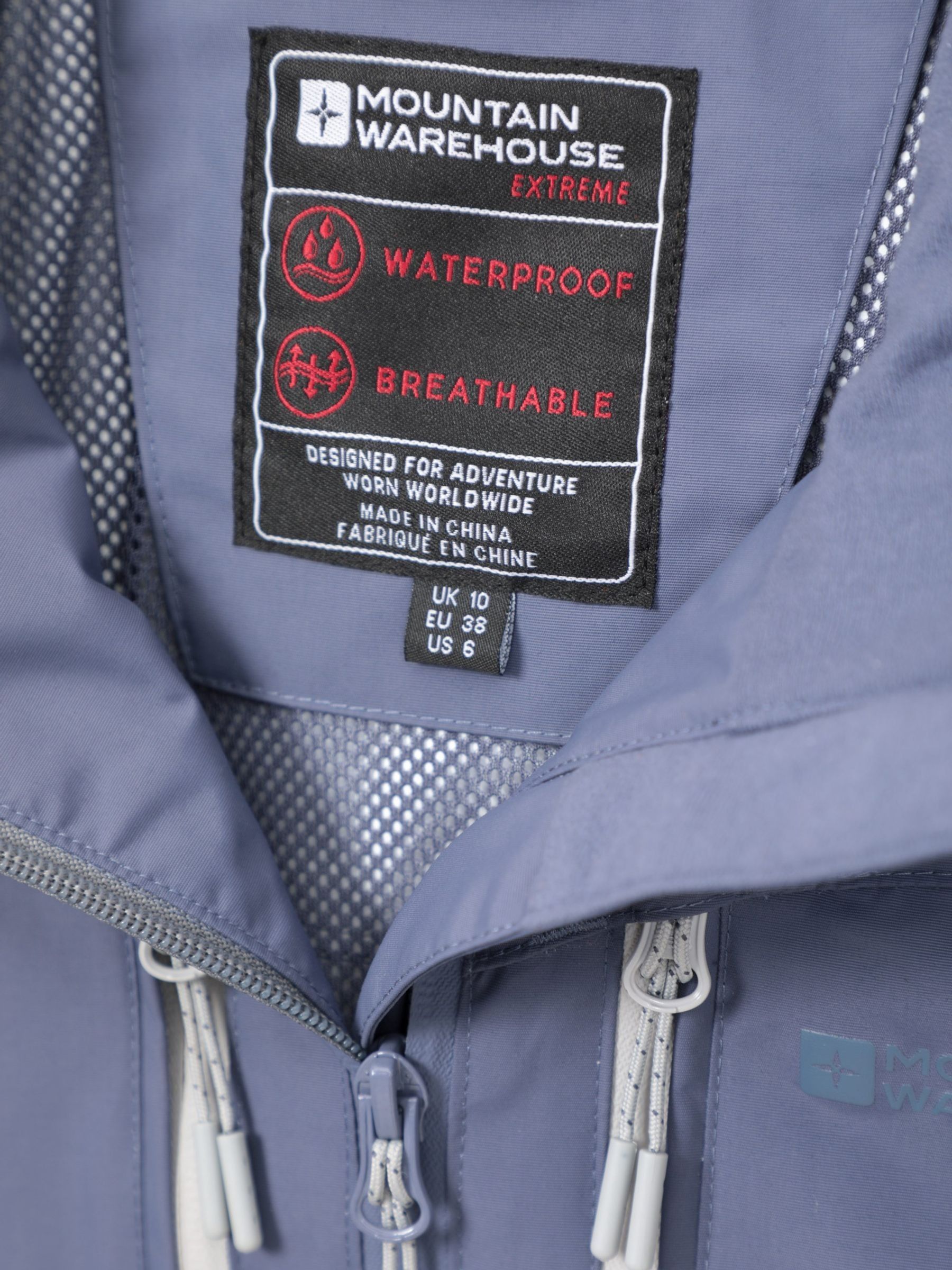 Buy Mountain Warehouse Light Blue Rainforest Waterproof Womens Jacket ...