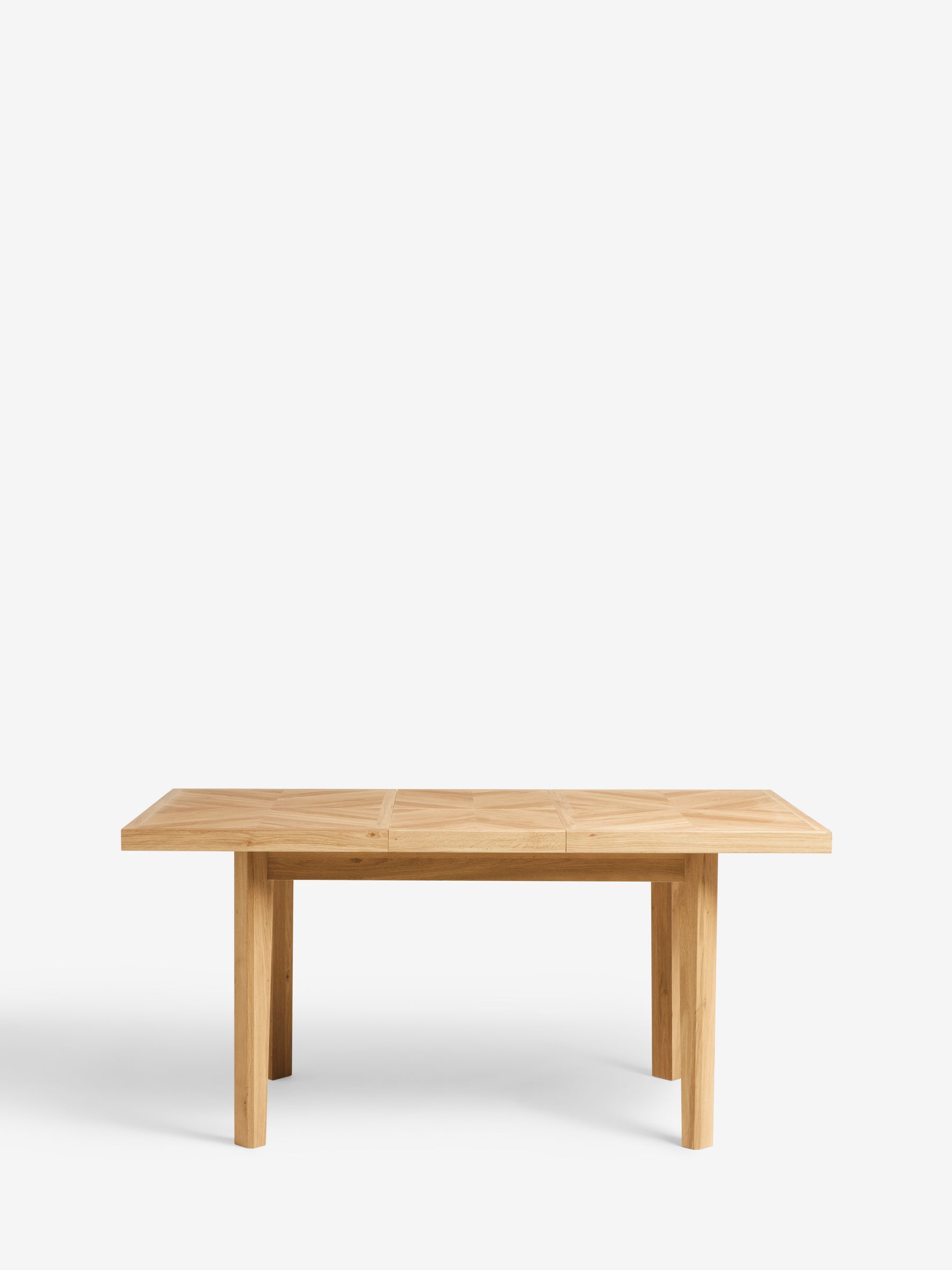 Buy Light Natural Hayford Oak Effect Chevron 4 to 6 Seater Extending Rectangle Dining Table from ...