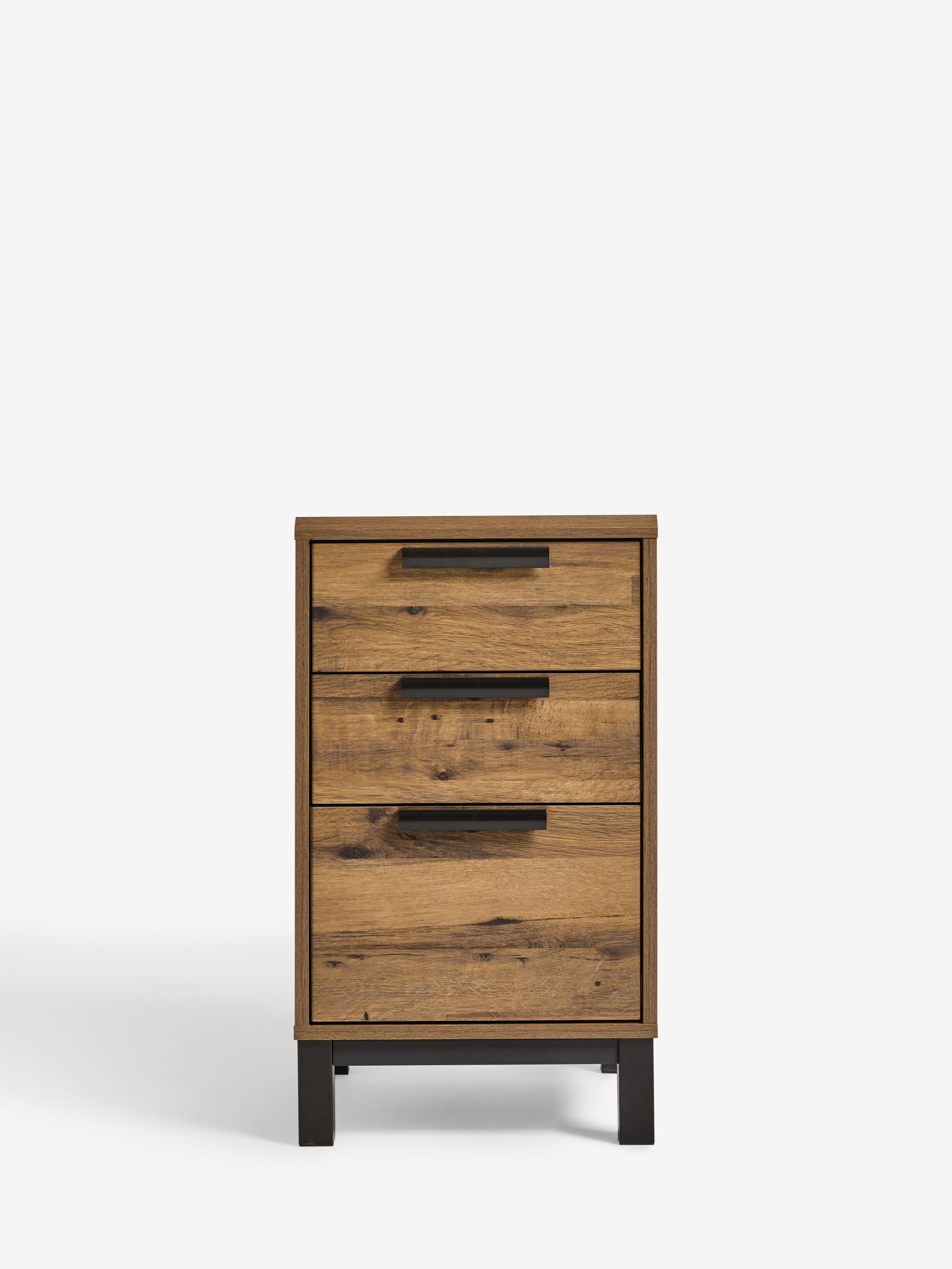 Buy Dark Bronx Oak Effect 3 Drawer Bedside Table from the Next UK ...