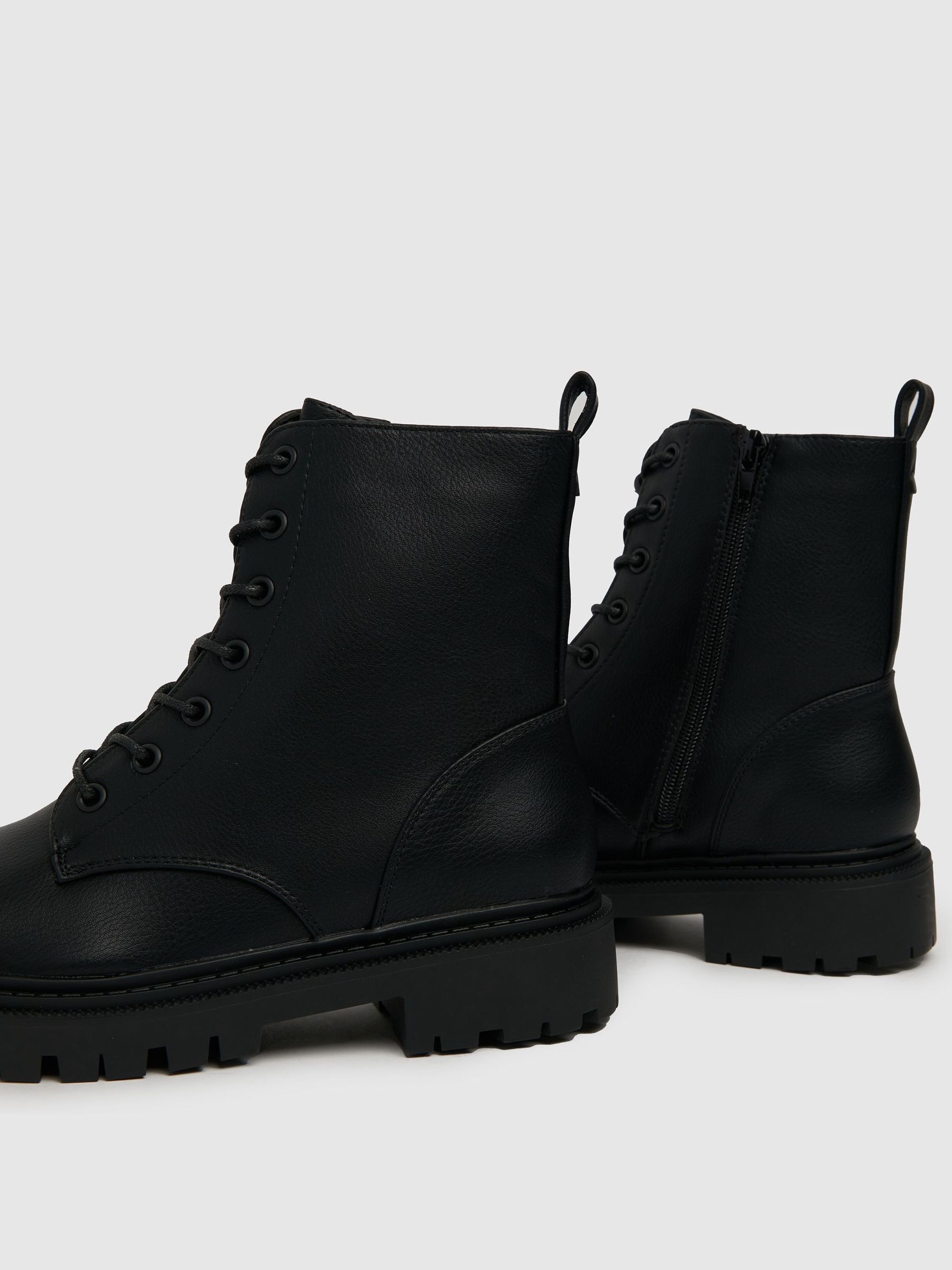 Buy Schuh Alexandra Chunky Lace-Up Black Boots from the Next UK online shop