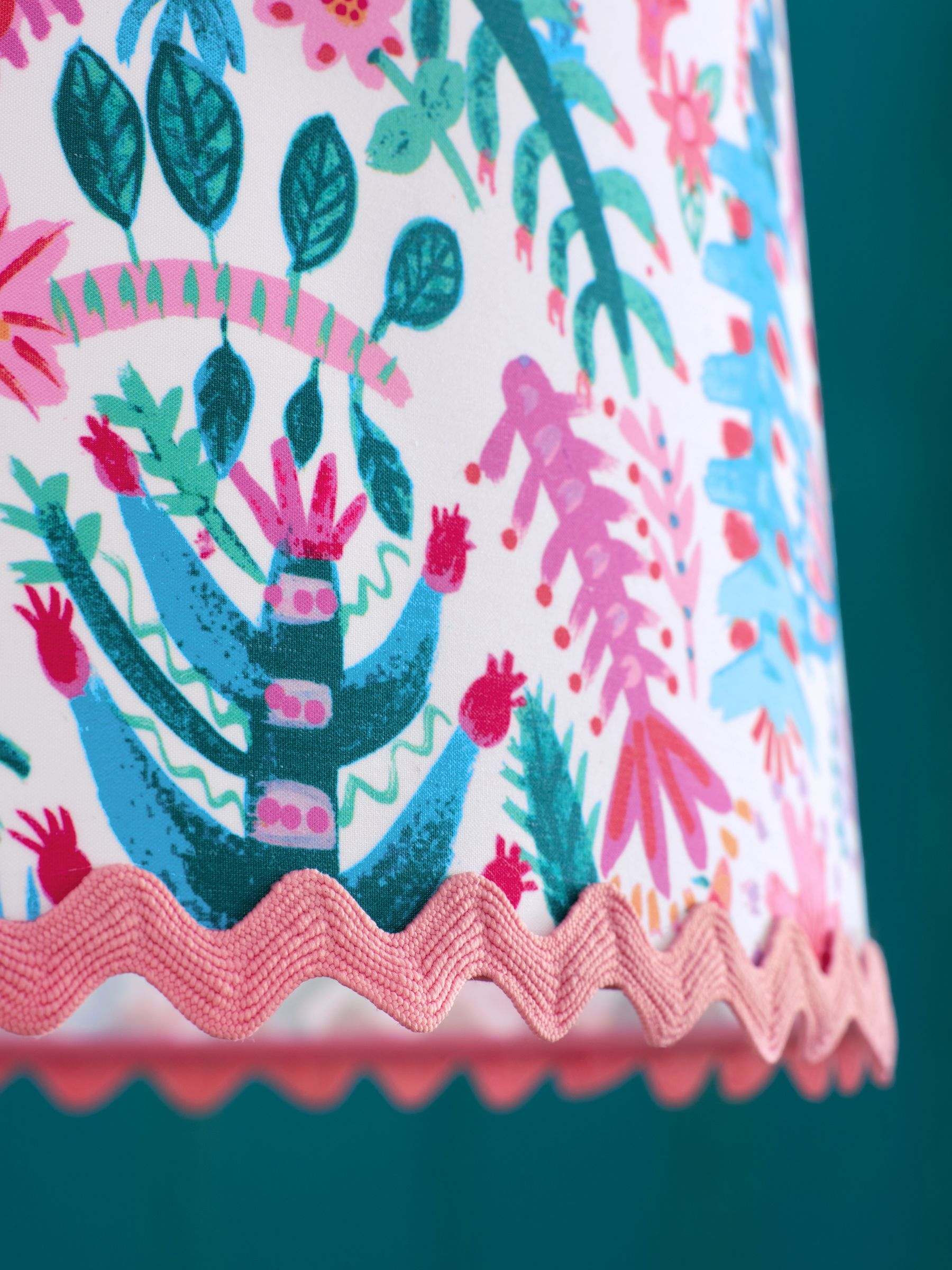 Buy Lucy Tiffney Pink Floral RicRac Easyfit Lamp Shade from the Next UK ...