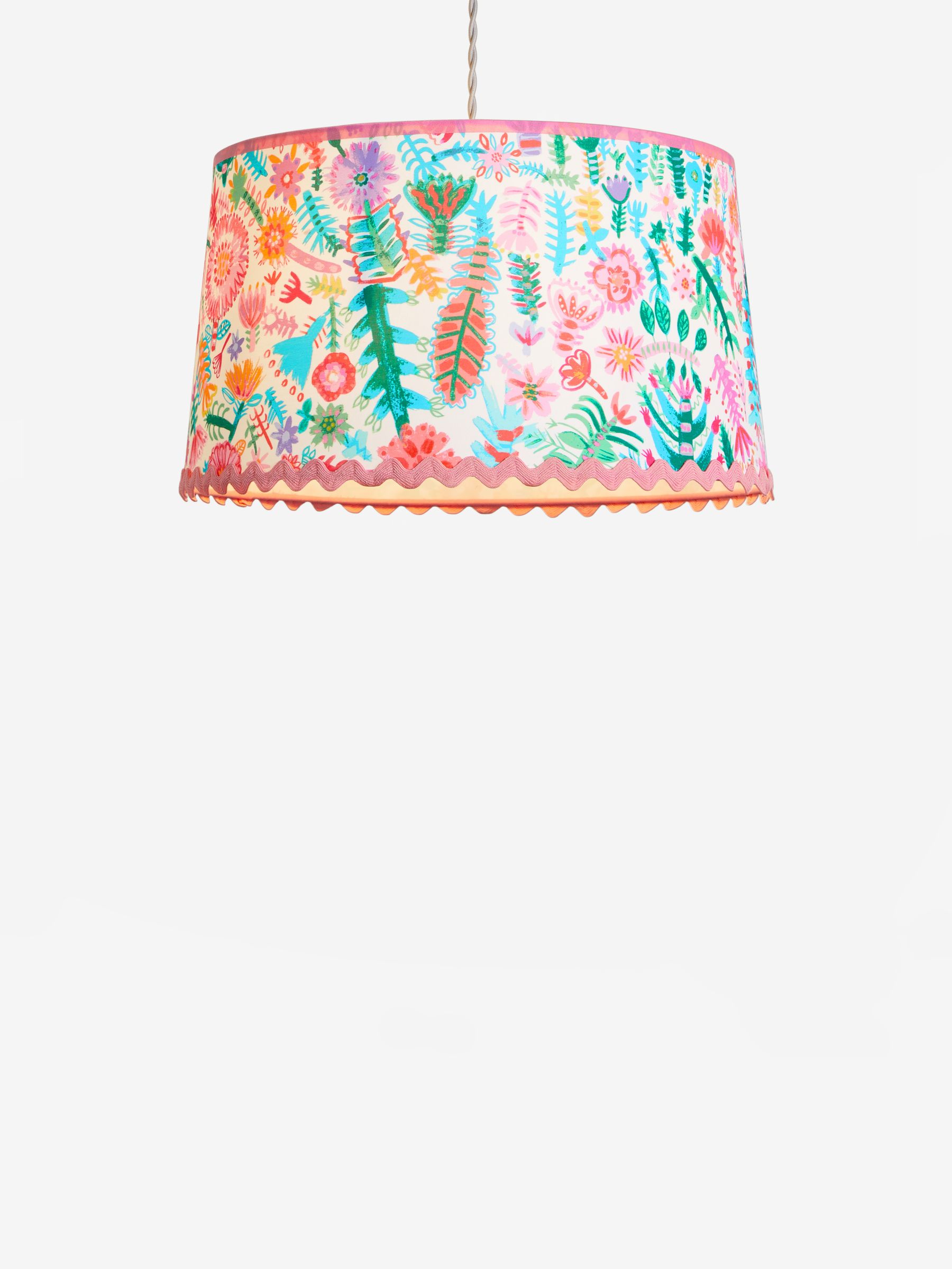 Buy Lucy Tiffney Pink Floral RicRac Easyfit Lamp Shade from the Next UK ...