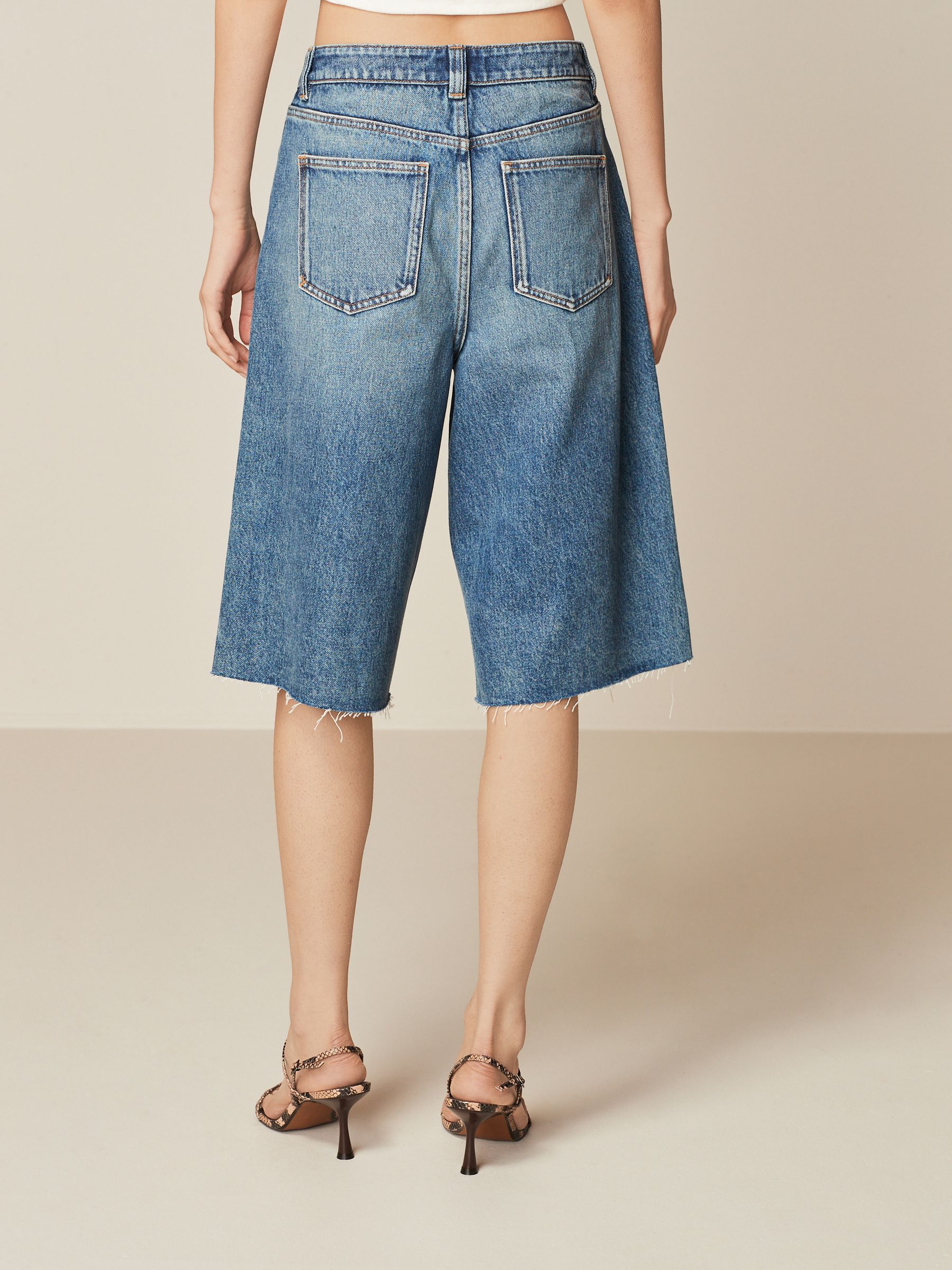 Buy Dark Blue 100% Cotton Denim Shorts from the Next UK online shop