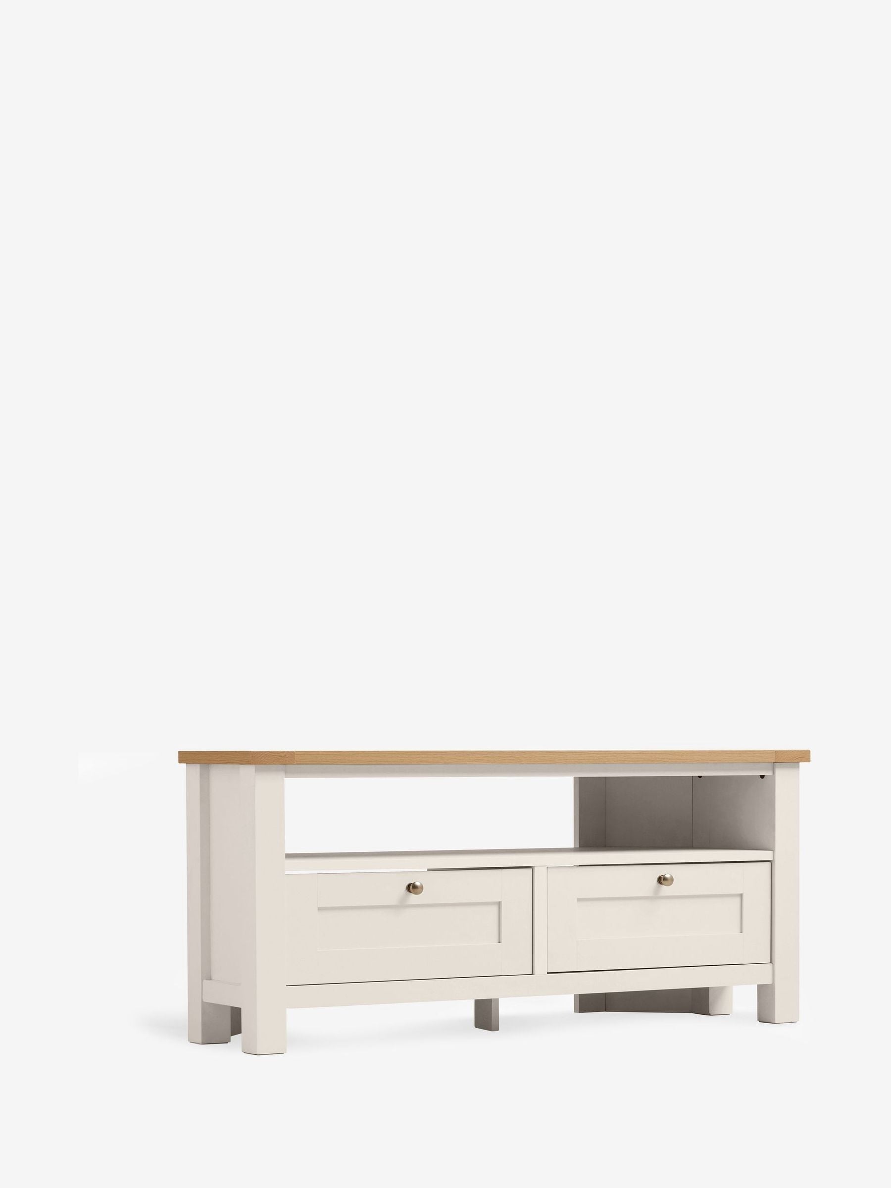 Buy Cream Malvern Oak Effect Up to 46 inch Corner TV Unit from the Next UK online shop