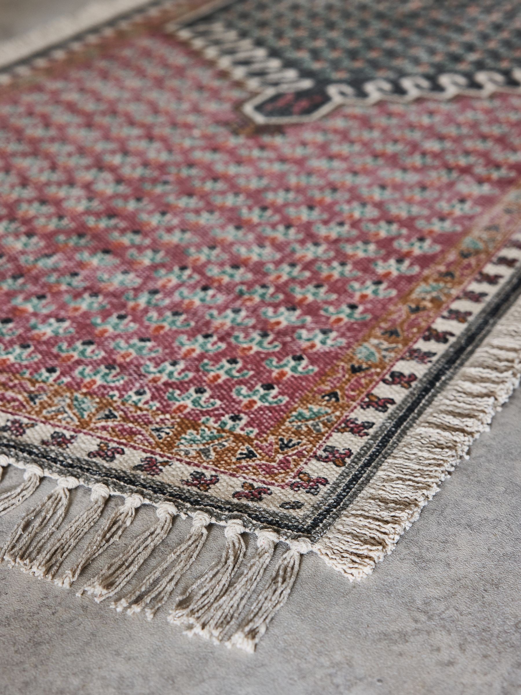 Buy French Connection Pink Poppyfield Printed Flatweave Runner from the ...