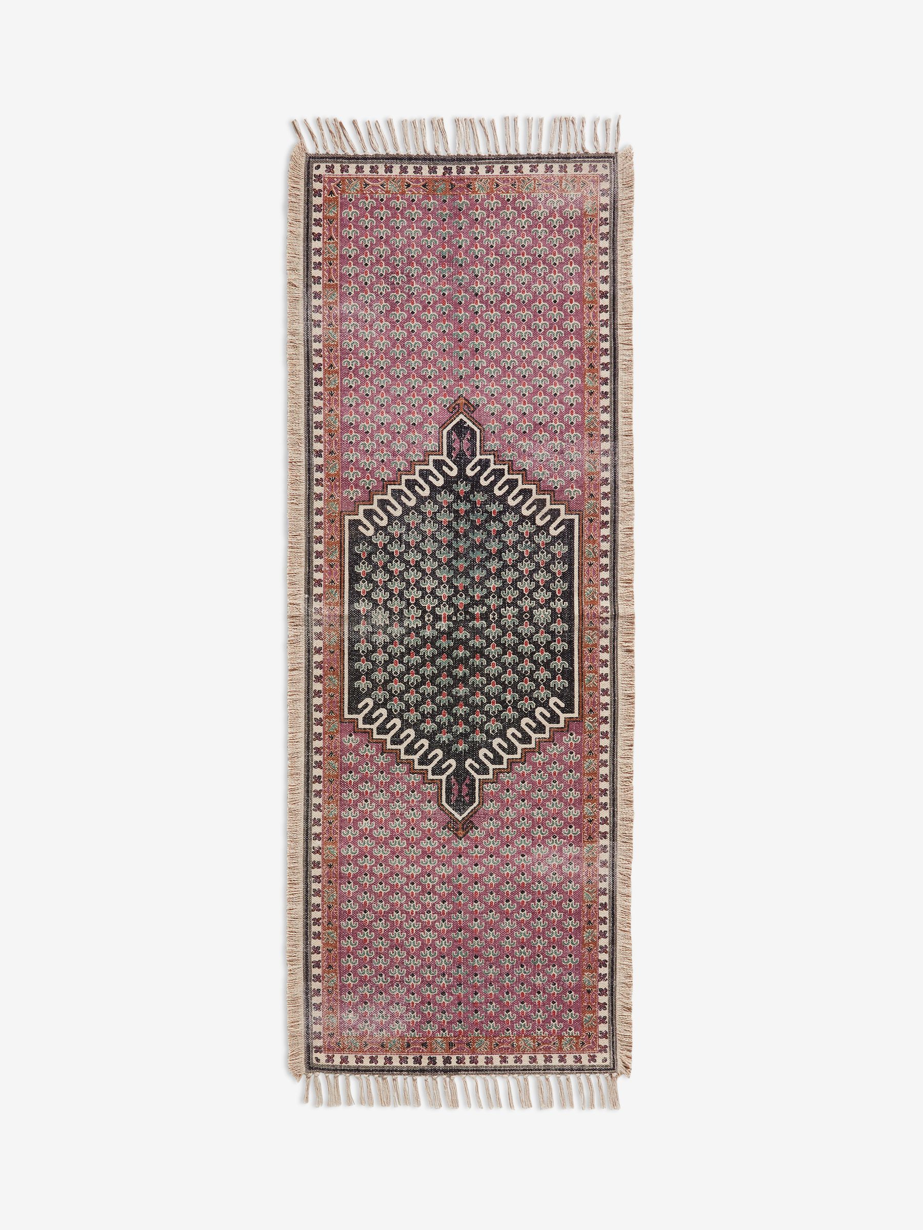 Buy French Connection Pink Poppyfield Printed Flatweave Runner from the ...