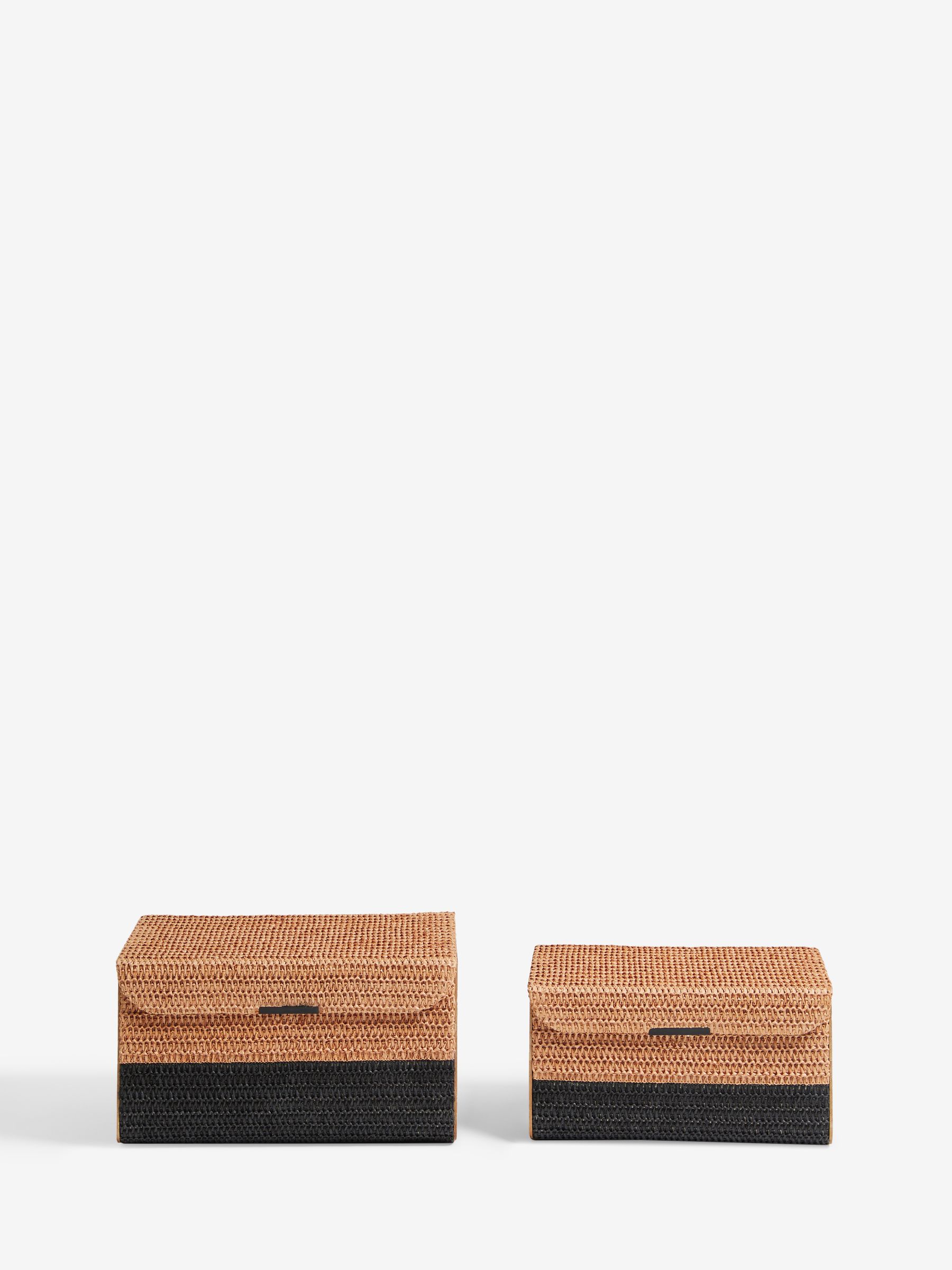 Buy Set of 2 Natural Bronx Set of 2 Storage Trunks from Next Belgium