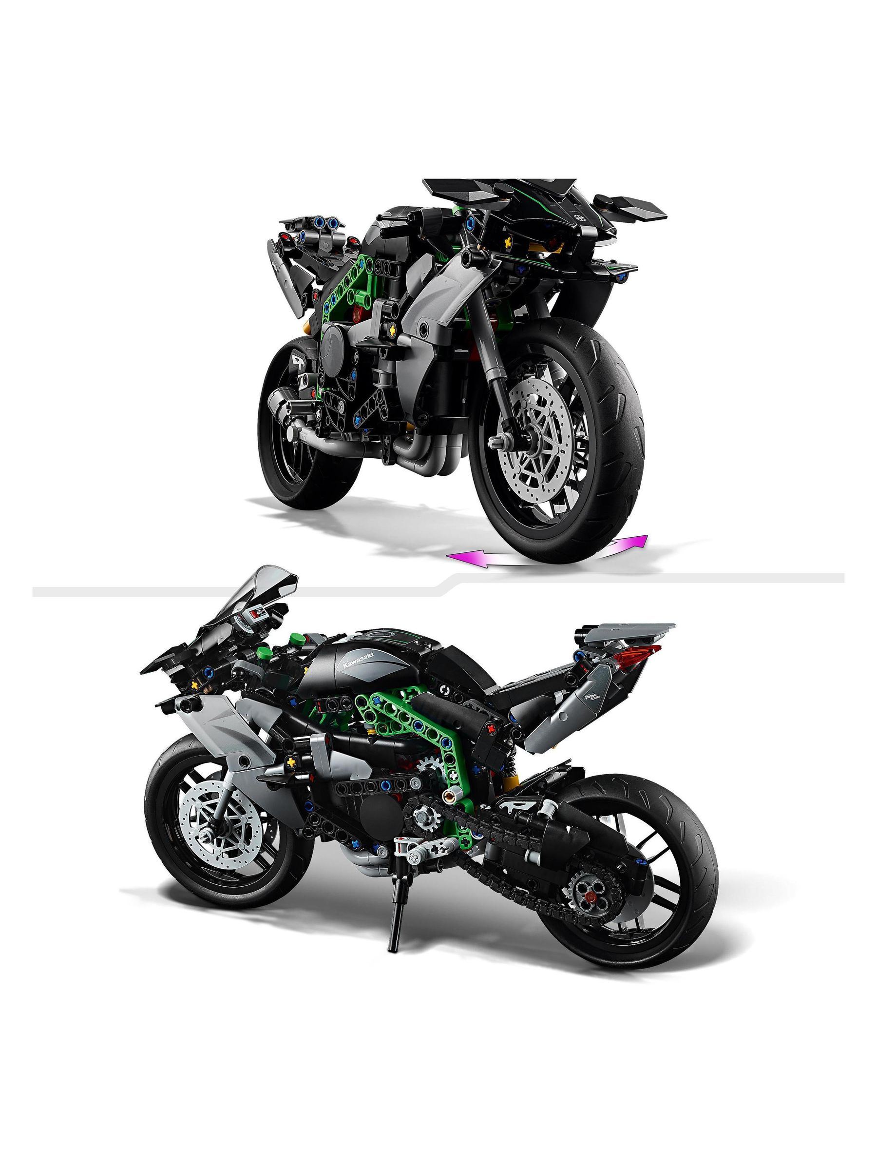 Buy LEGO Technic Kawasaki Ninja H2R Motorcycle Set 42170 from the Next ...