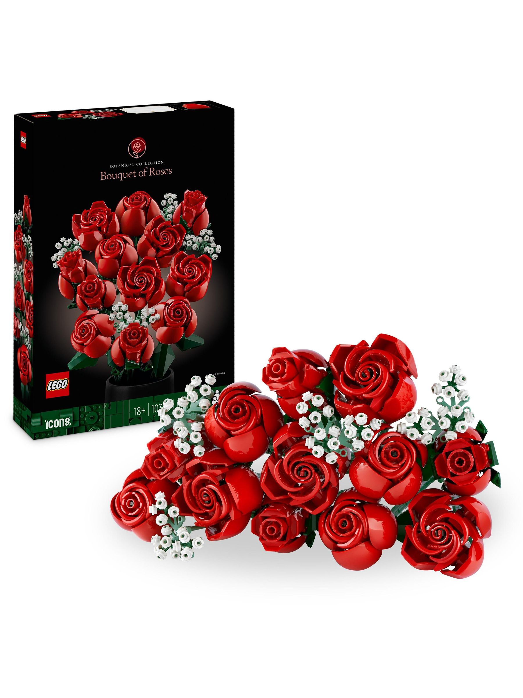 Buy LEGO Botanicals Bouquet of Roses Flower Set for Adults 10328 from ...