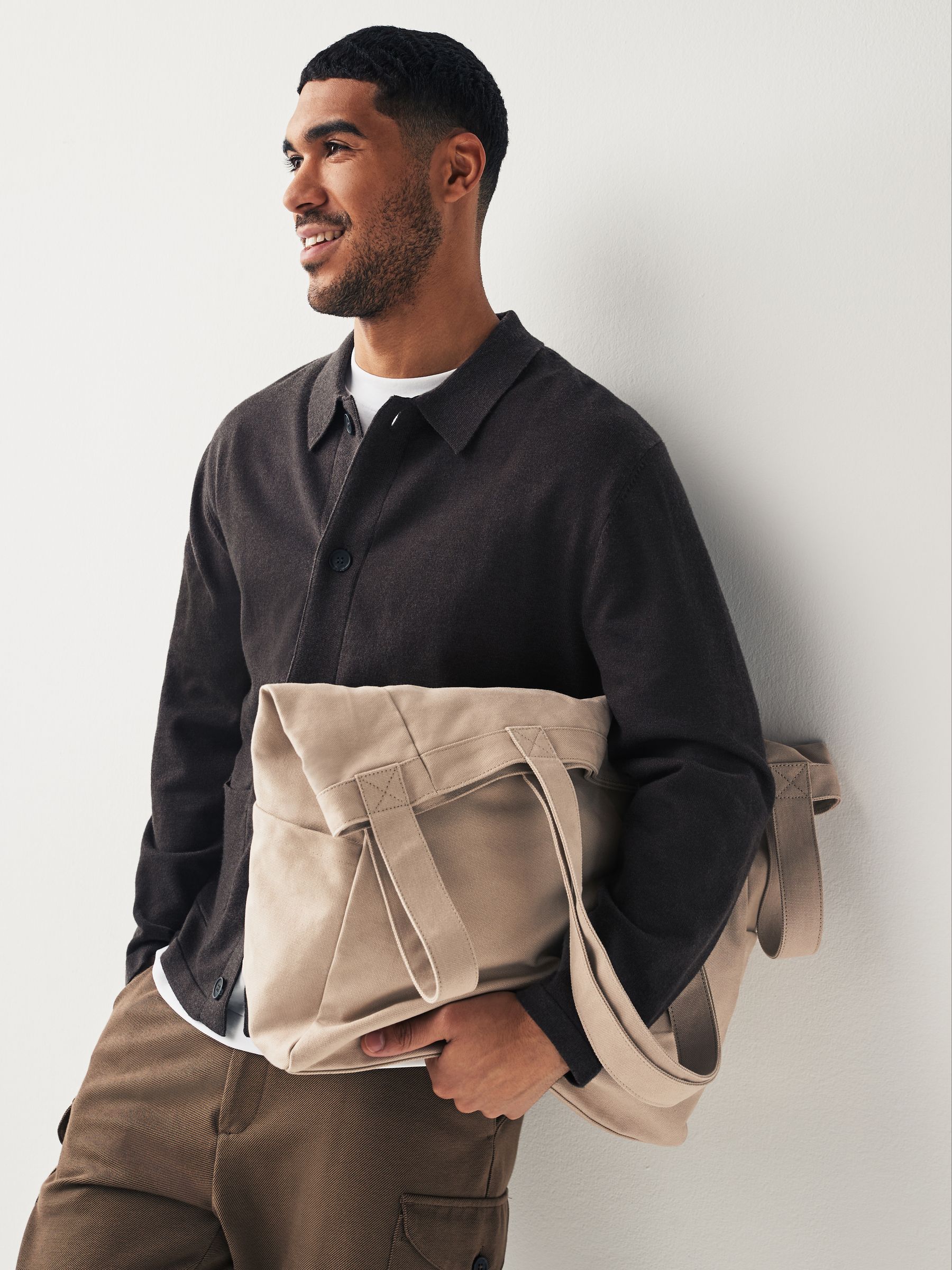 Buy Neutral Stone Canvas Tote Bag from the Next UK online shop