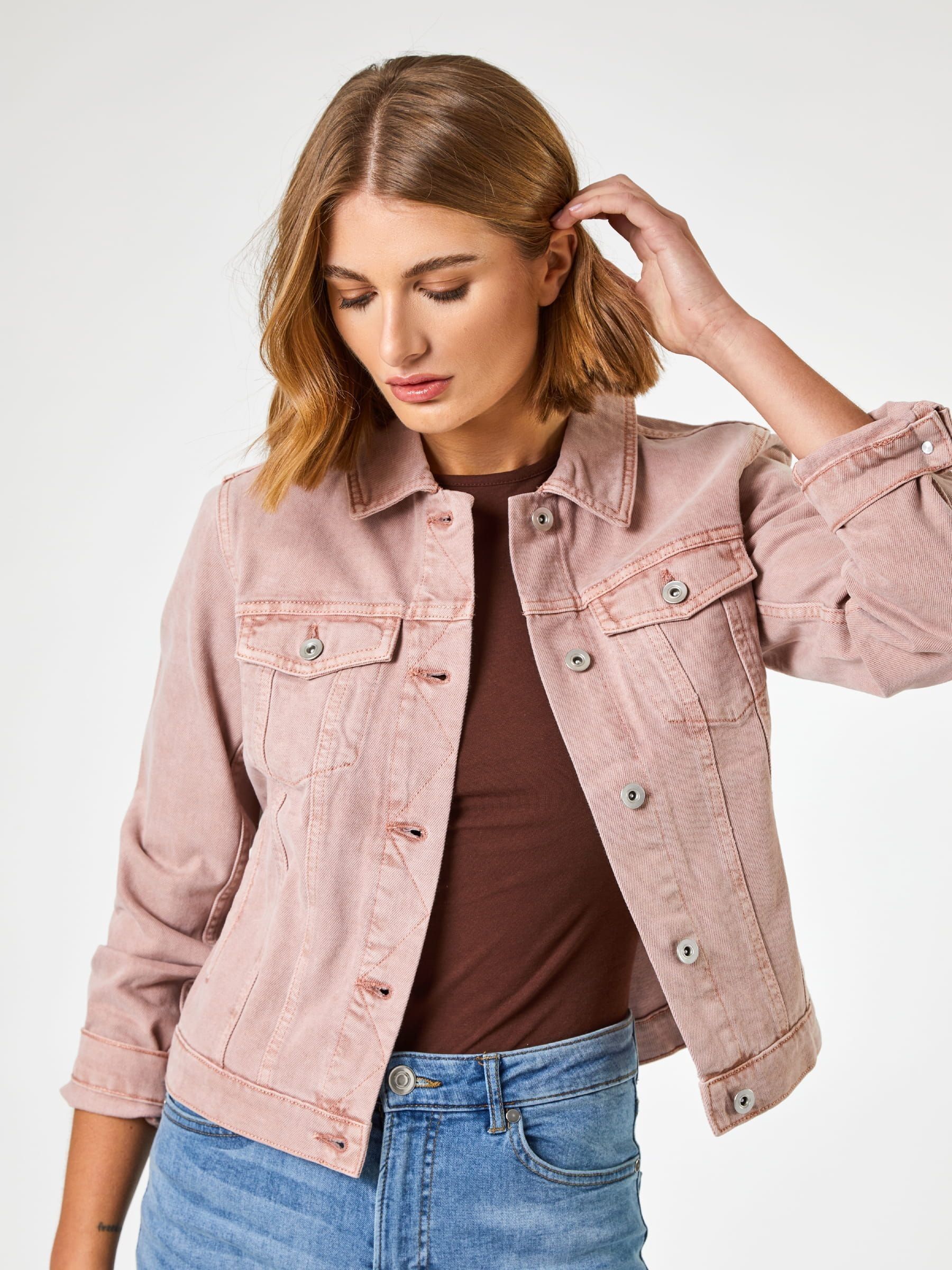 Buy Roman Pink Classic Cotton Denim Jacket from the Next UK online shop