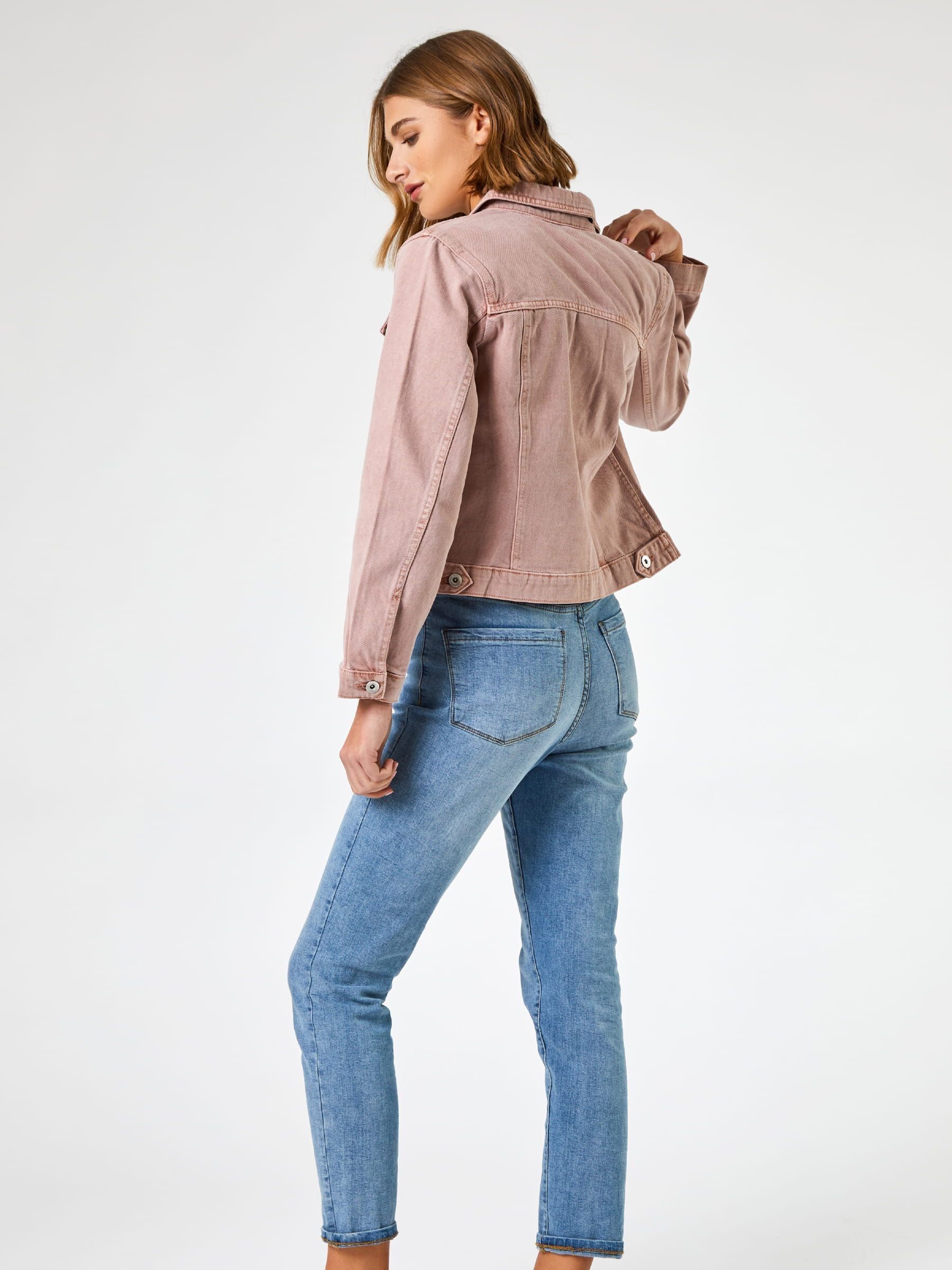 Buy Roman Pink Classic Cotton Denim Jacket from the Next UK online shop