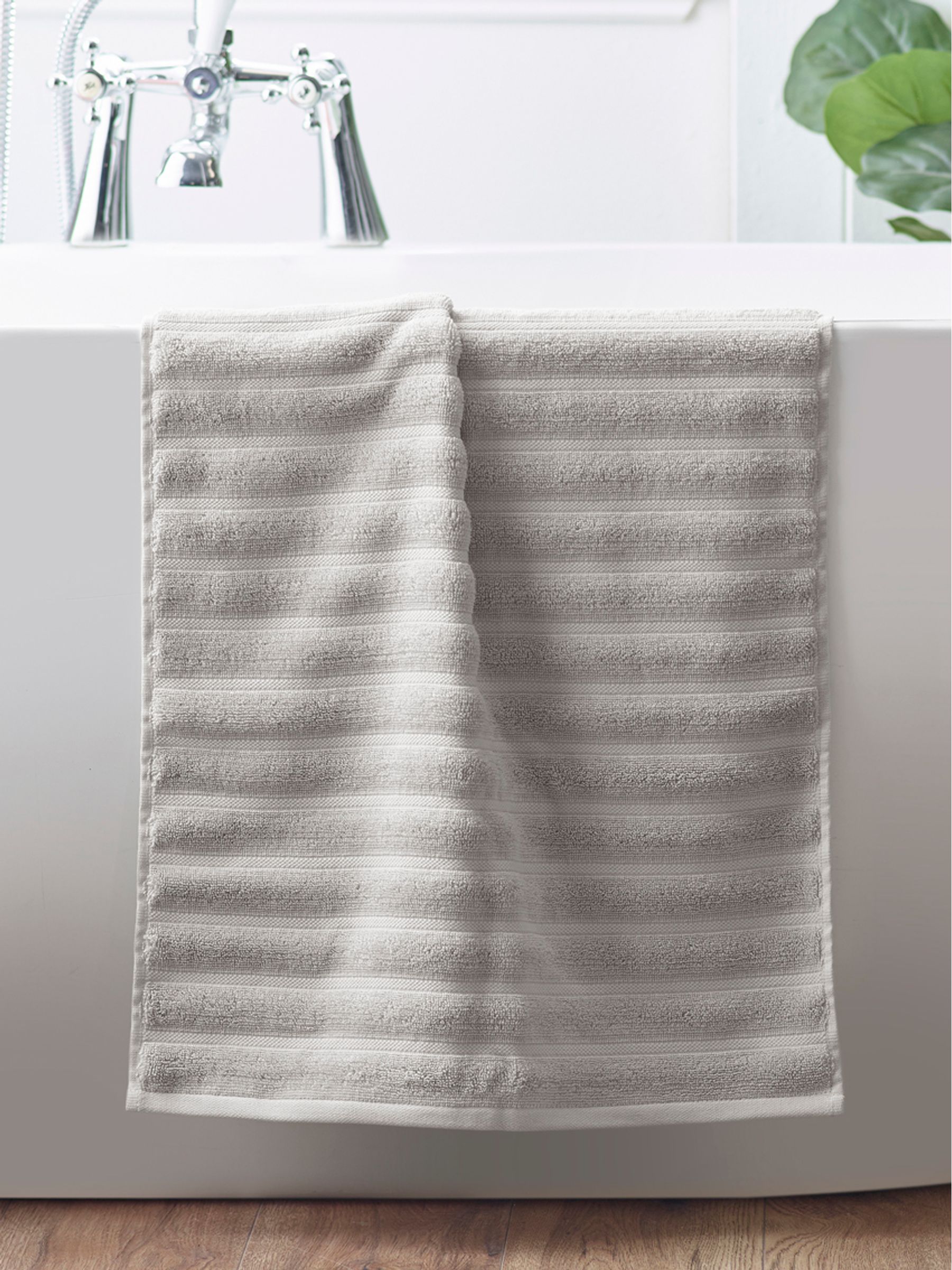Buy Greige Ribbed Towel from the Next UK online shop