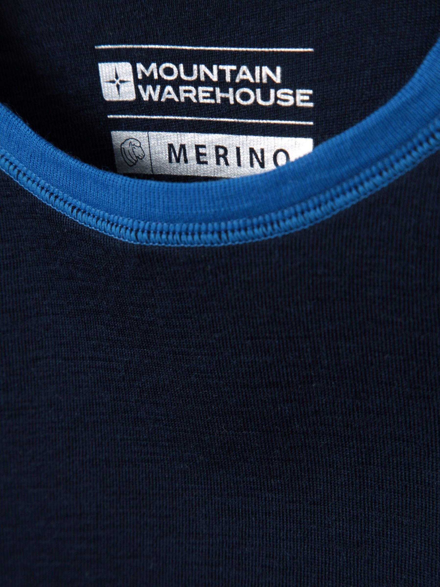 Buy Mountain Warehouse Blue Merino II Kids Round Neck Thermal Top from ...