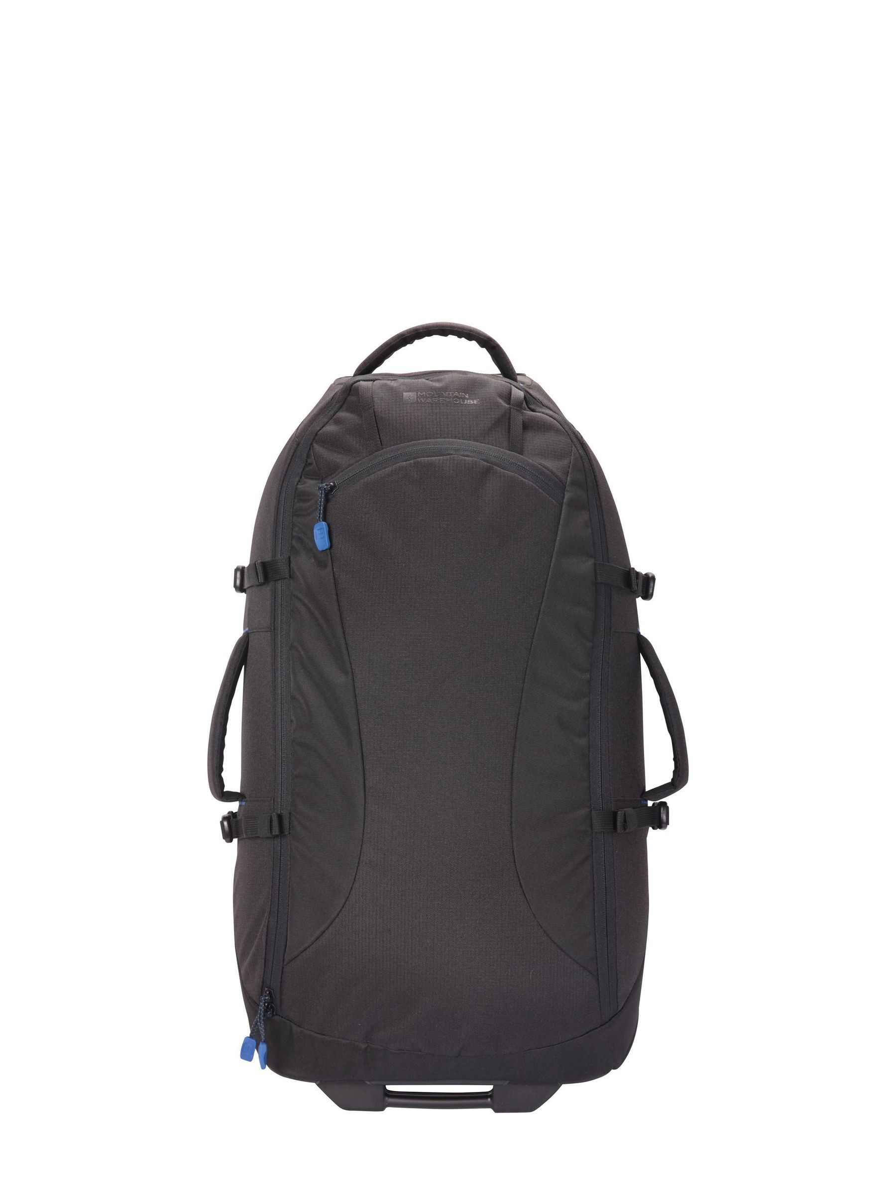 Buy Mountain Warehouse Black Voyager 50L Wheelie Rucksack Bag from the ...