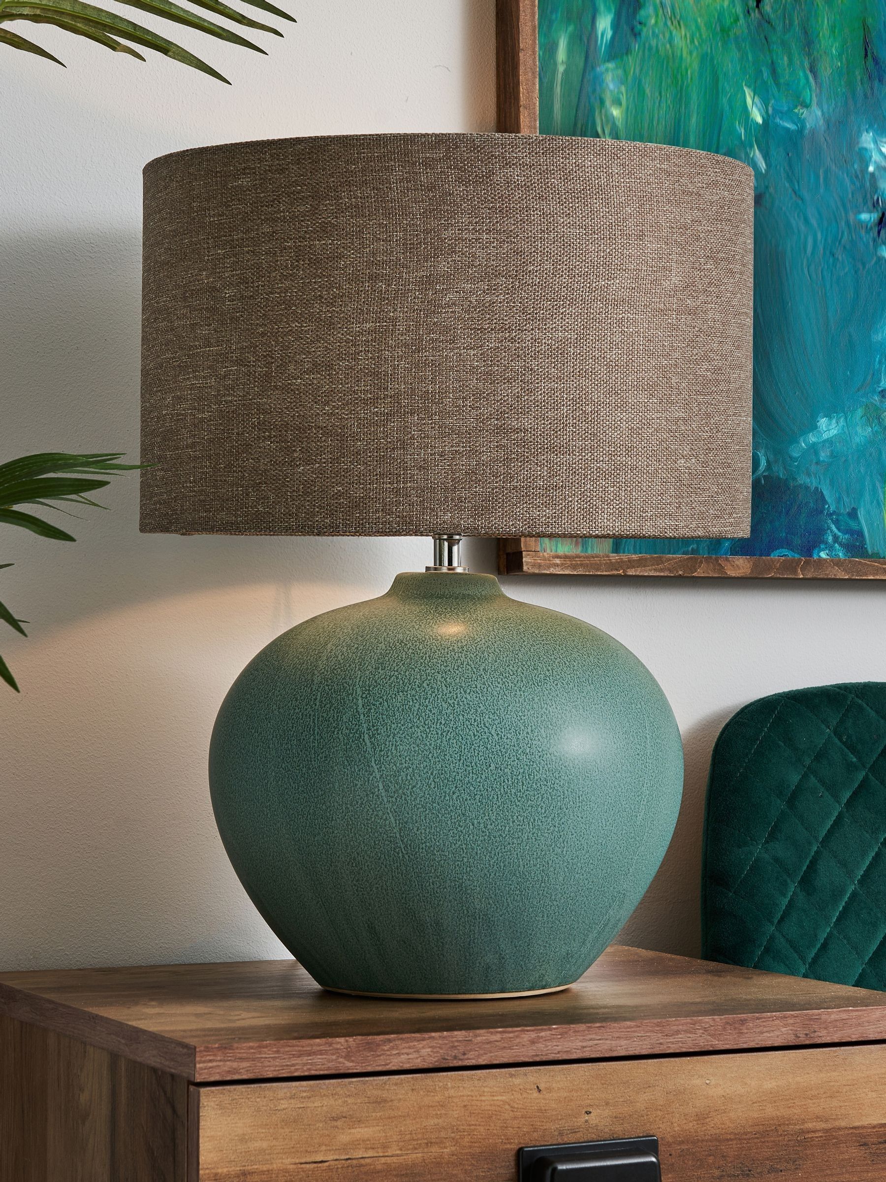 Buy BHS Green Reactive Glaze Ceramic Table Lamp from the Next UK online ...