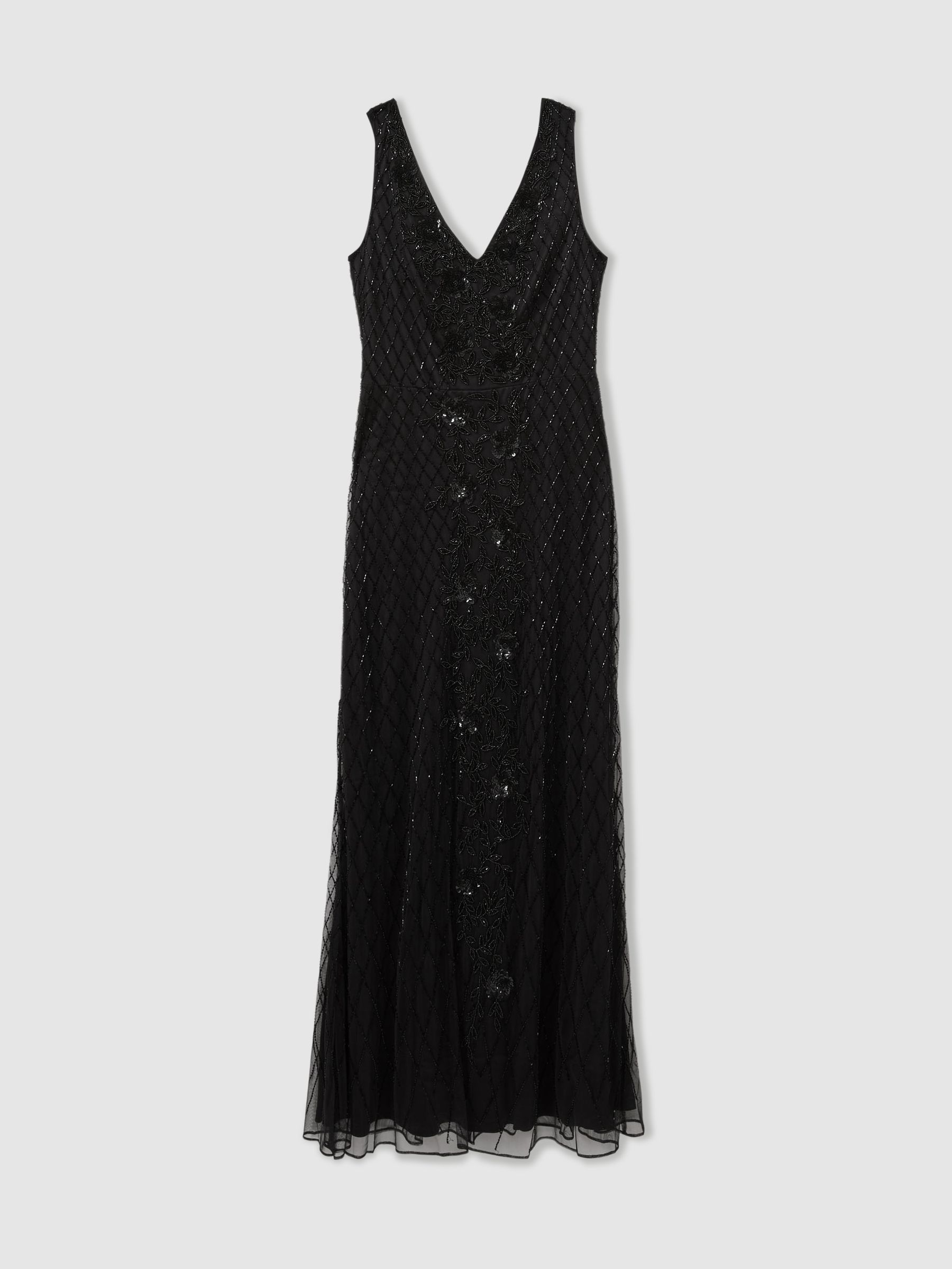 Buy Raishma Embellished Mesh Black Maxi Dress from the Next UK online shop