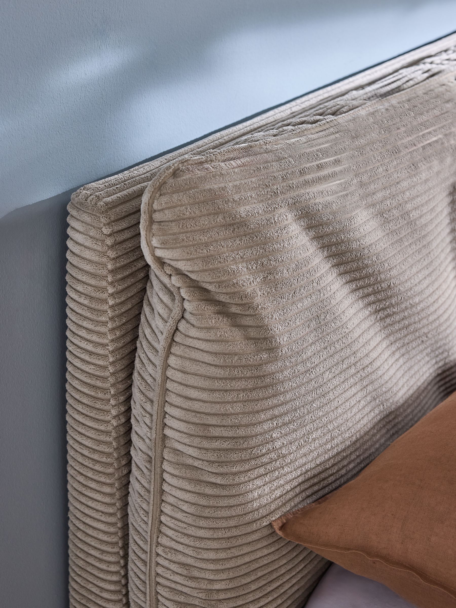 Buy MADE.COM Cream Harlow Bed Frame in Velvet from the Next UK online shop