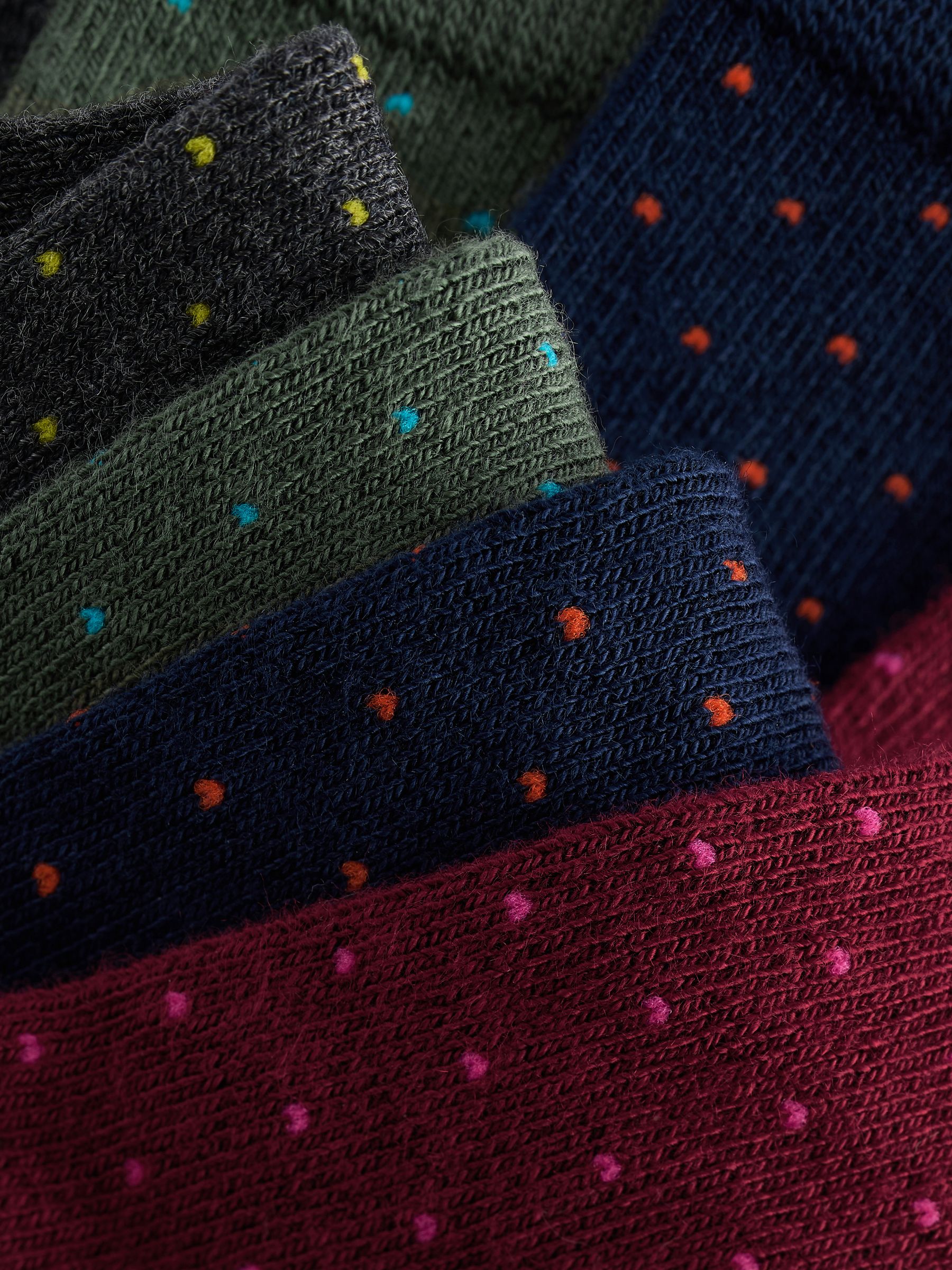 Buy Rich Colour Spot Pattern Modal Signature Socks 4 Pack from the Next ...